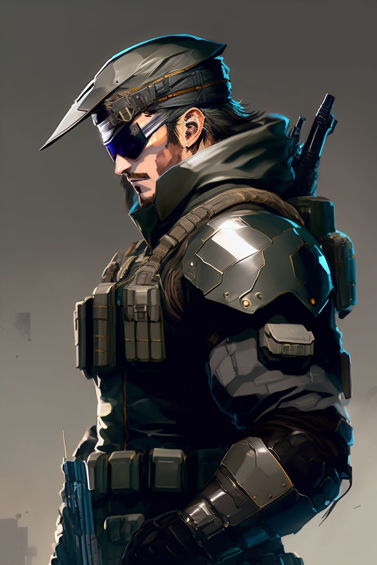 Lexica - Solid Snake from Metal Gear Solid, portrayed in the iconic ...