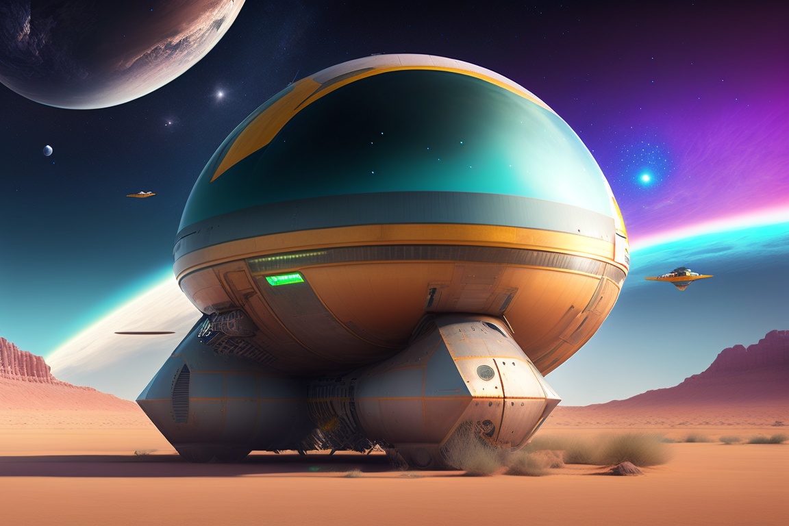 Lexica - Uhd image of a small damaged and crashed spaceship with many ...