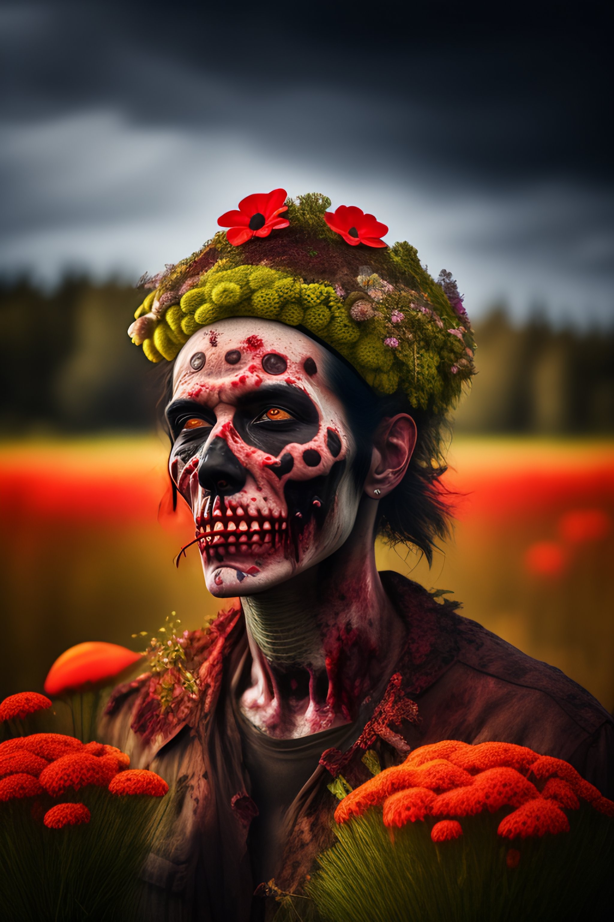 Lexica - A extremely disturbing horror photograph of walking dead ...