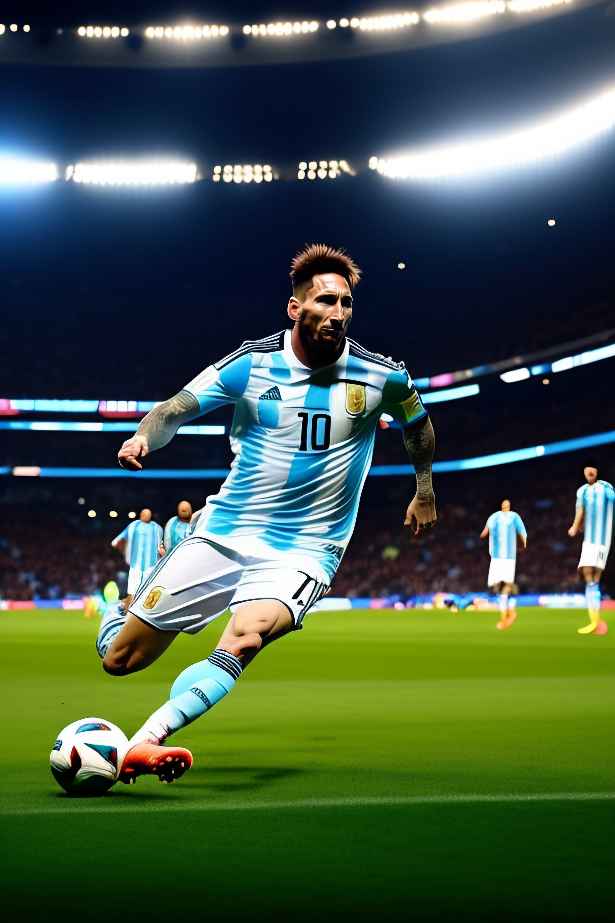 Lexica - A epic lionel messi playing for argentina and making a goal ...