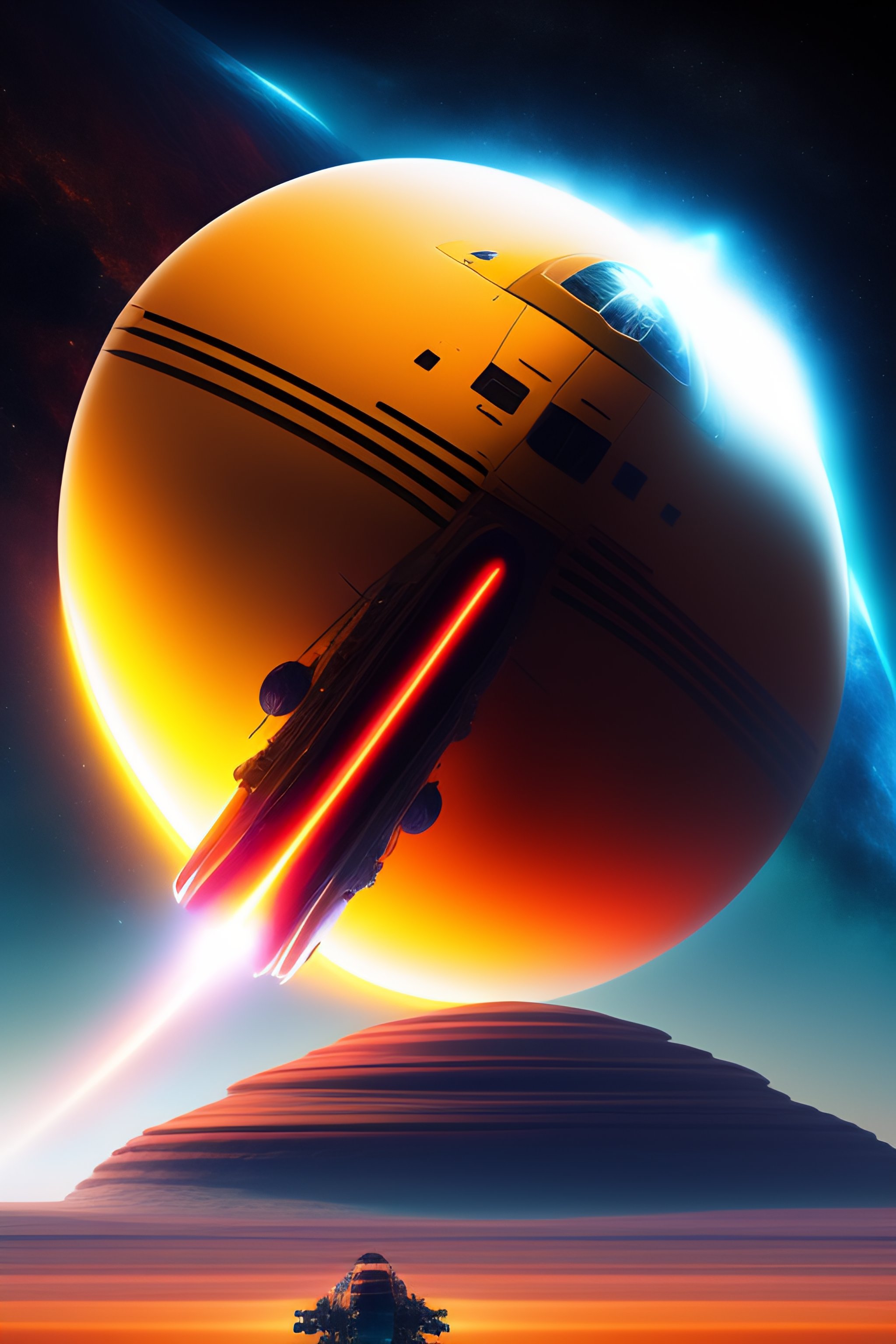 Lexica - Alien war space ship in battle with human futuristic space ...