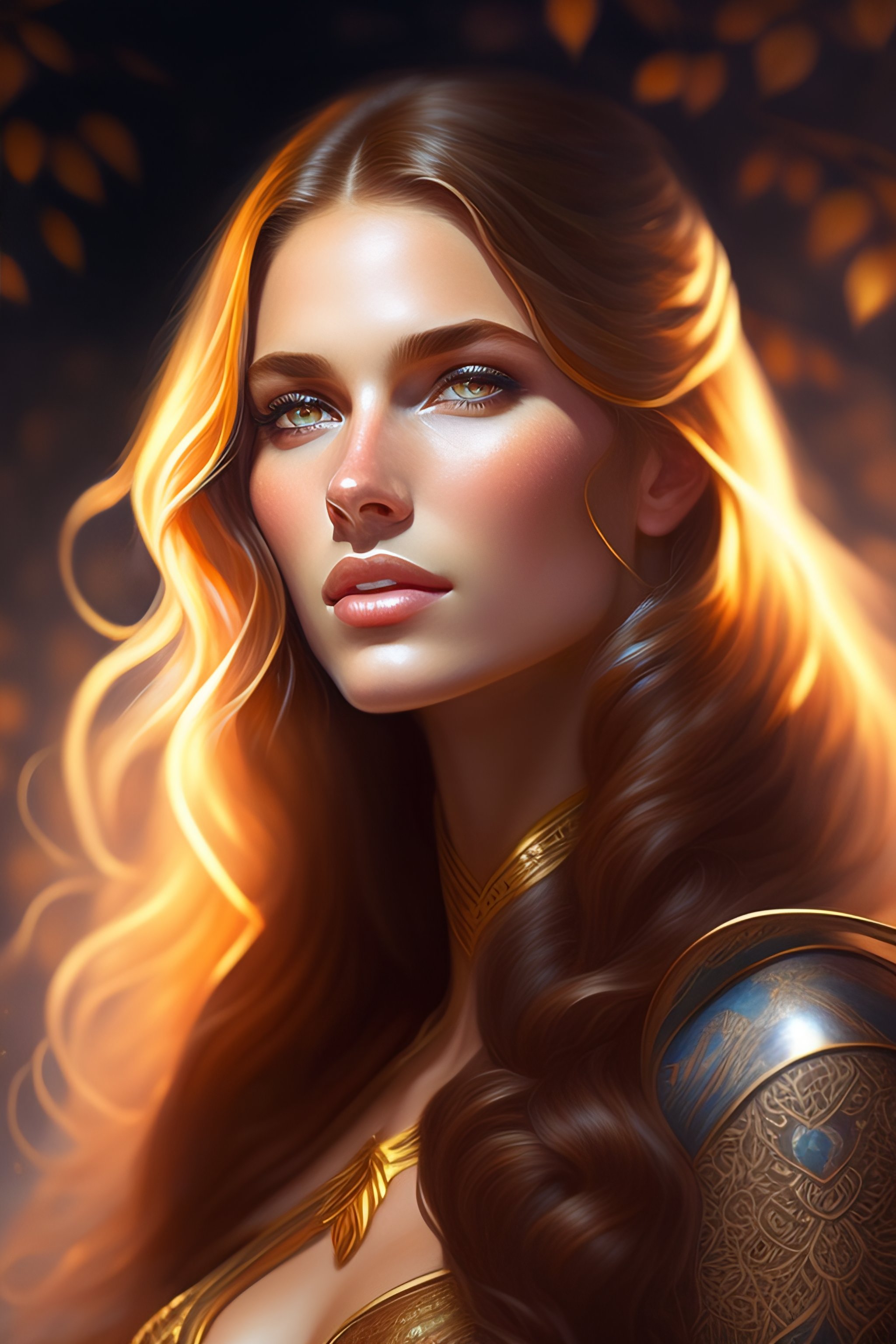 Lexica - Beautiful portrait of a beautiful princess, sparkling hazel ...