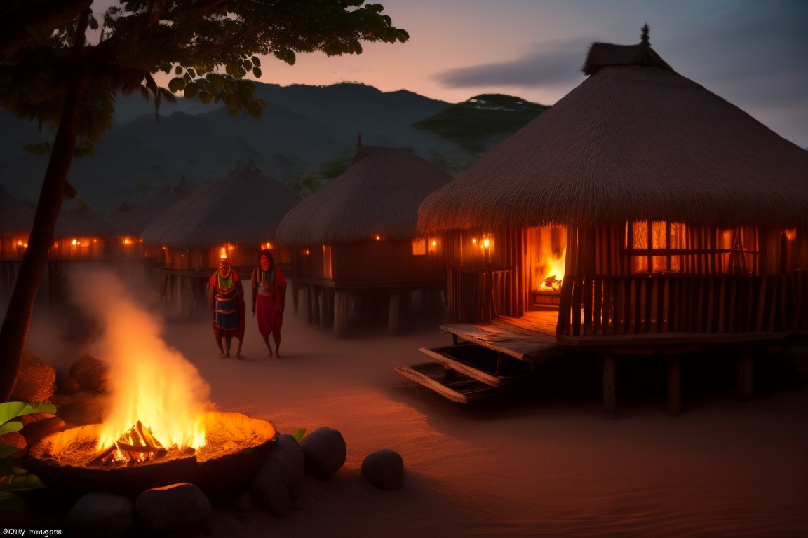 Lexica - Primitive tribal groups gather in the middle of the village ...