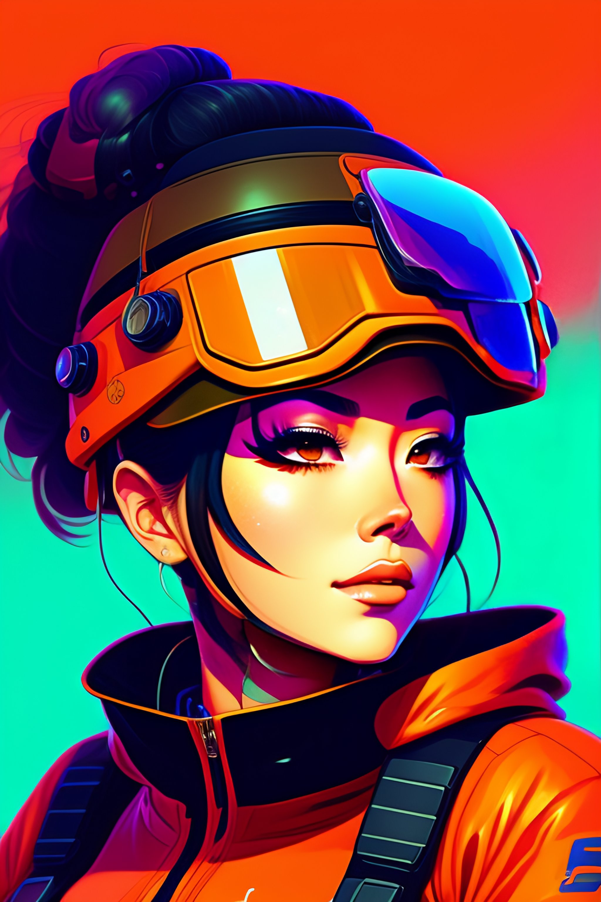 Lexica - Woman cyborg,style of Laurie Greasley, studio ghibli, akira ...