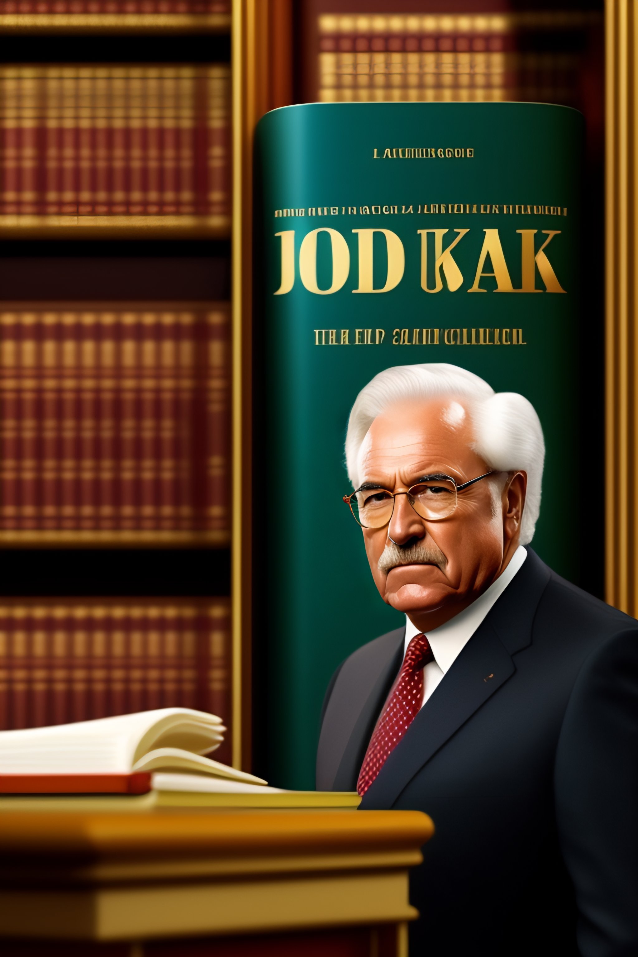 Lexica - Iconic lawyer characters in a library. funny. realistic.