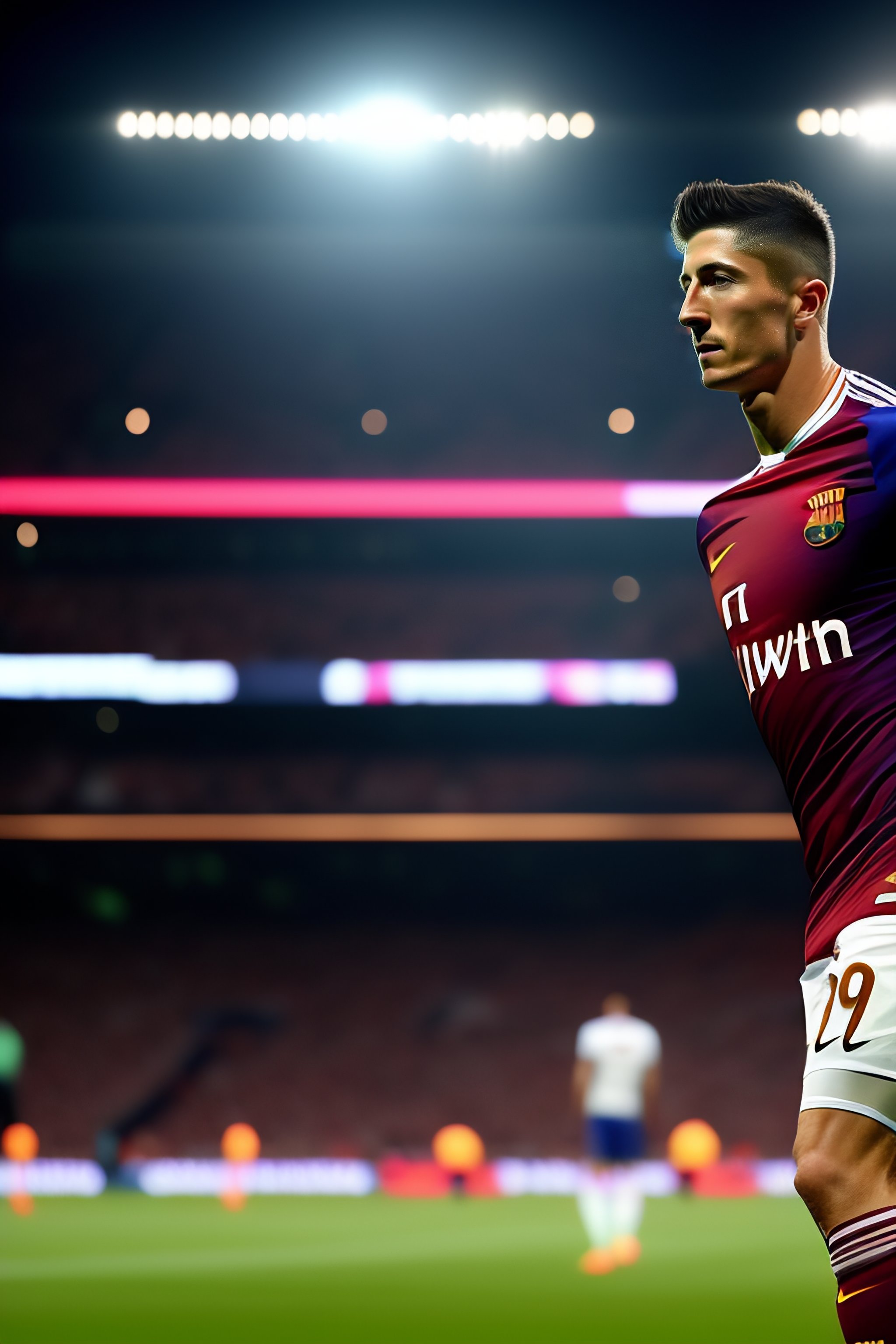 Lexica - Robert lewandowski playing in a stadium with barcelona against ...