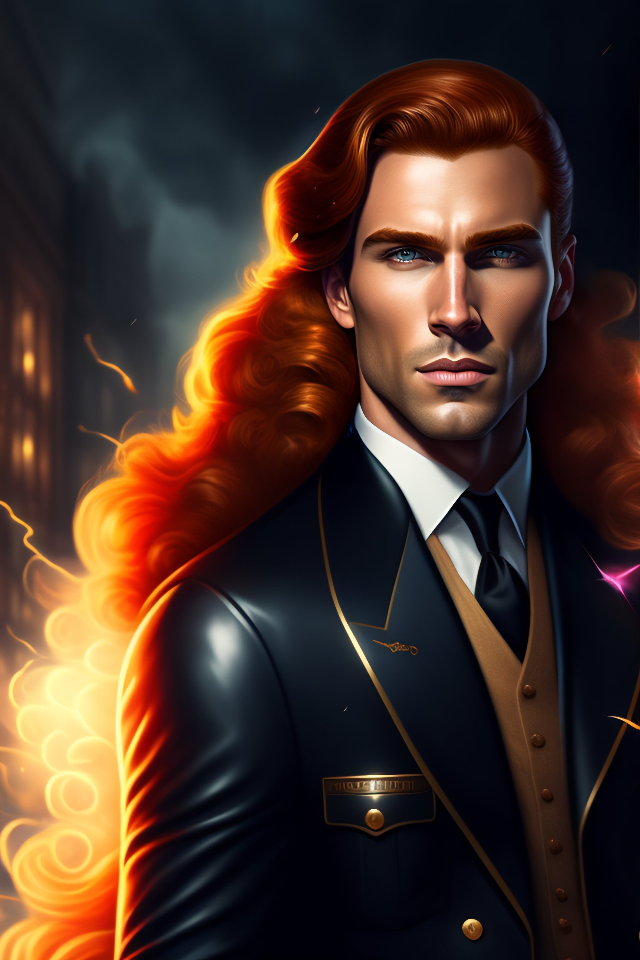 Lexica - Brunette male detective Infront, noir style, behind ginger ...