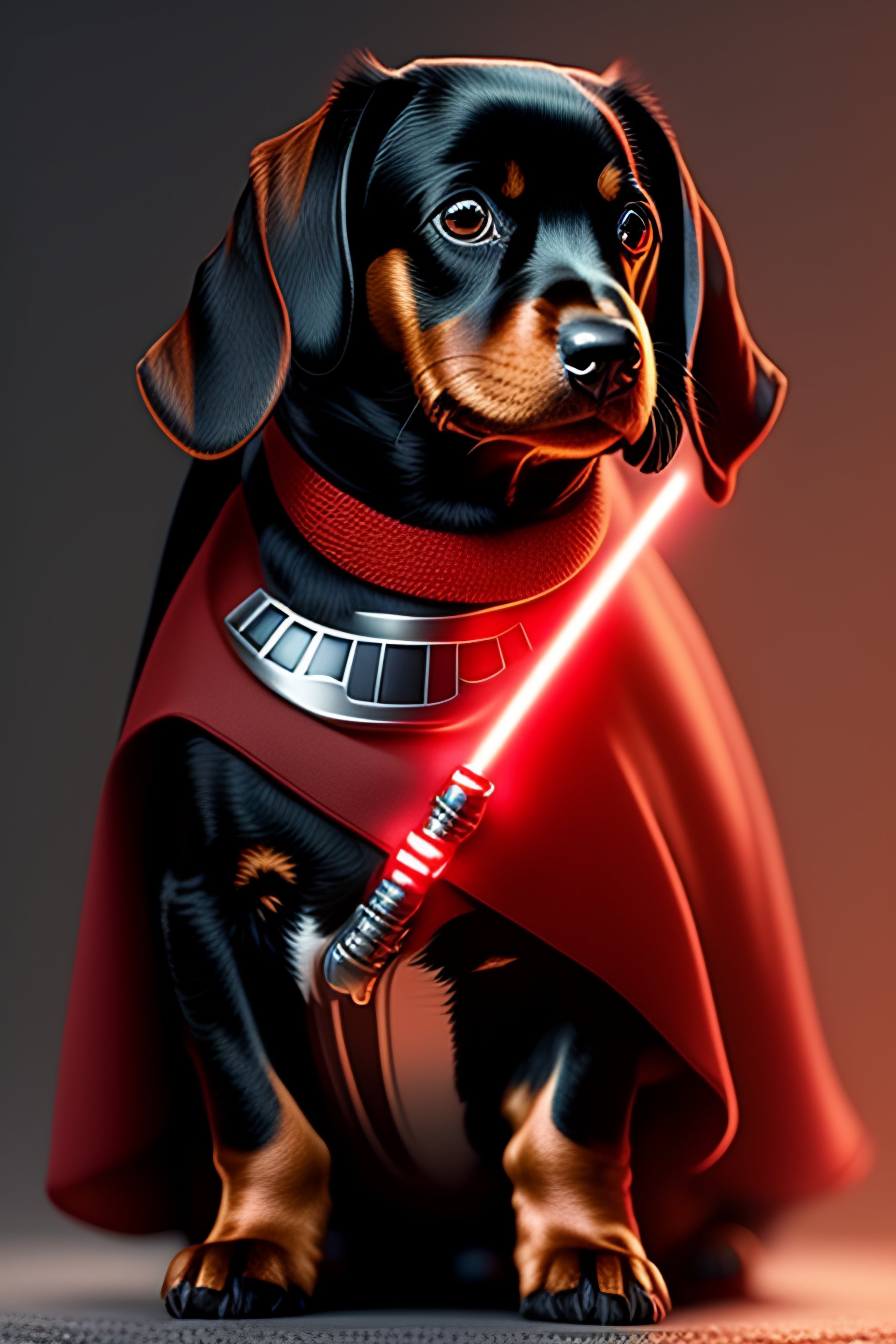 Lexica - Star Wars scene artificial intelligence dog small black and ...