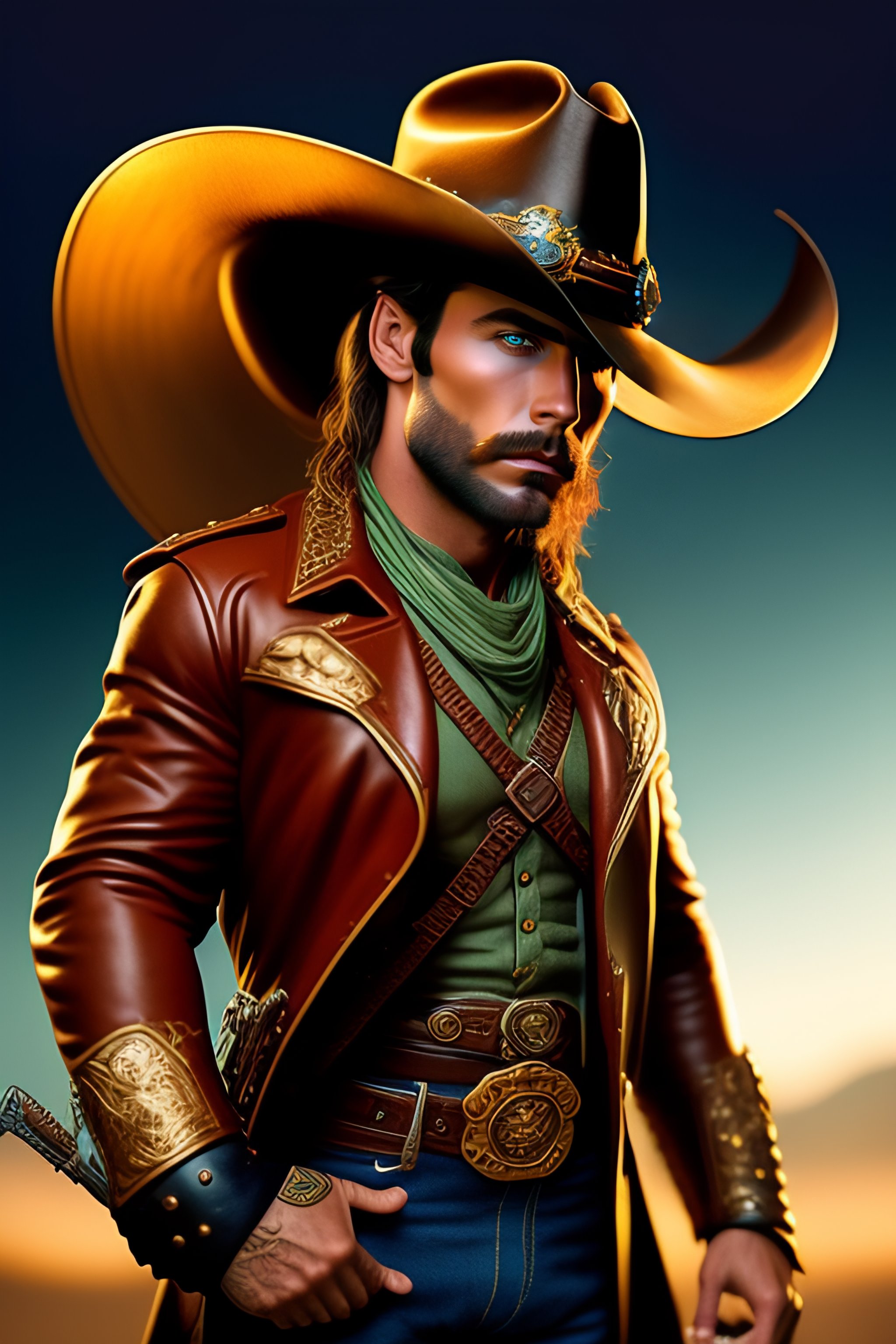 Lexica - Hardcore cowboy with robot hands and a touch of Arthur Morgan