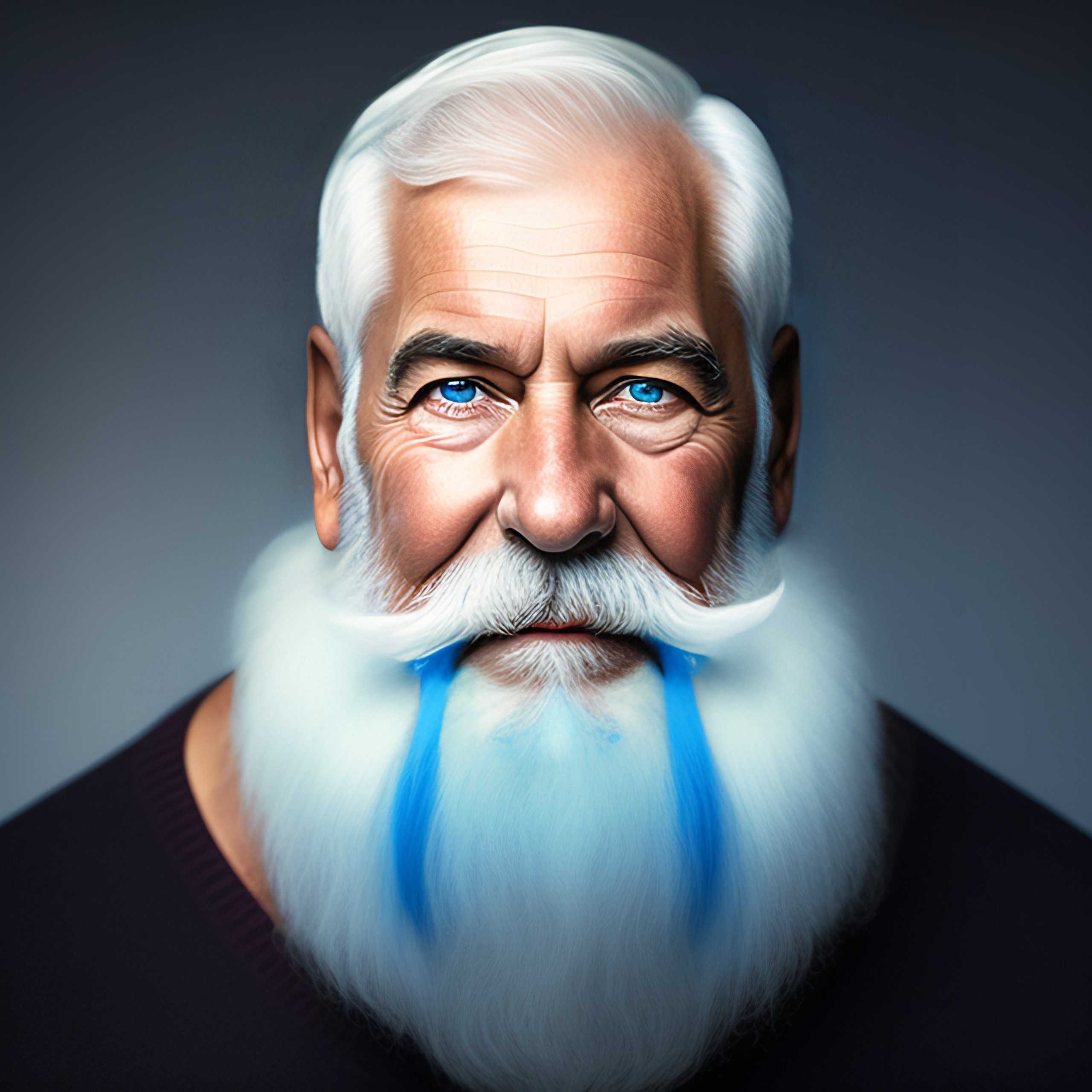 Lexica - Realistic portrait of an old man, white beard, small blue eyes ...