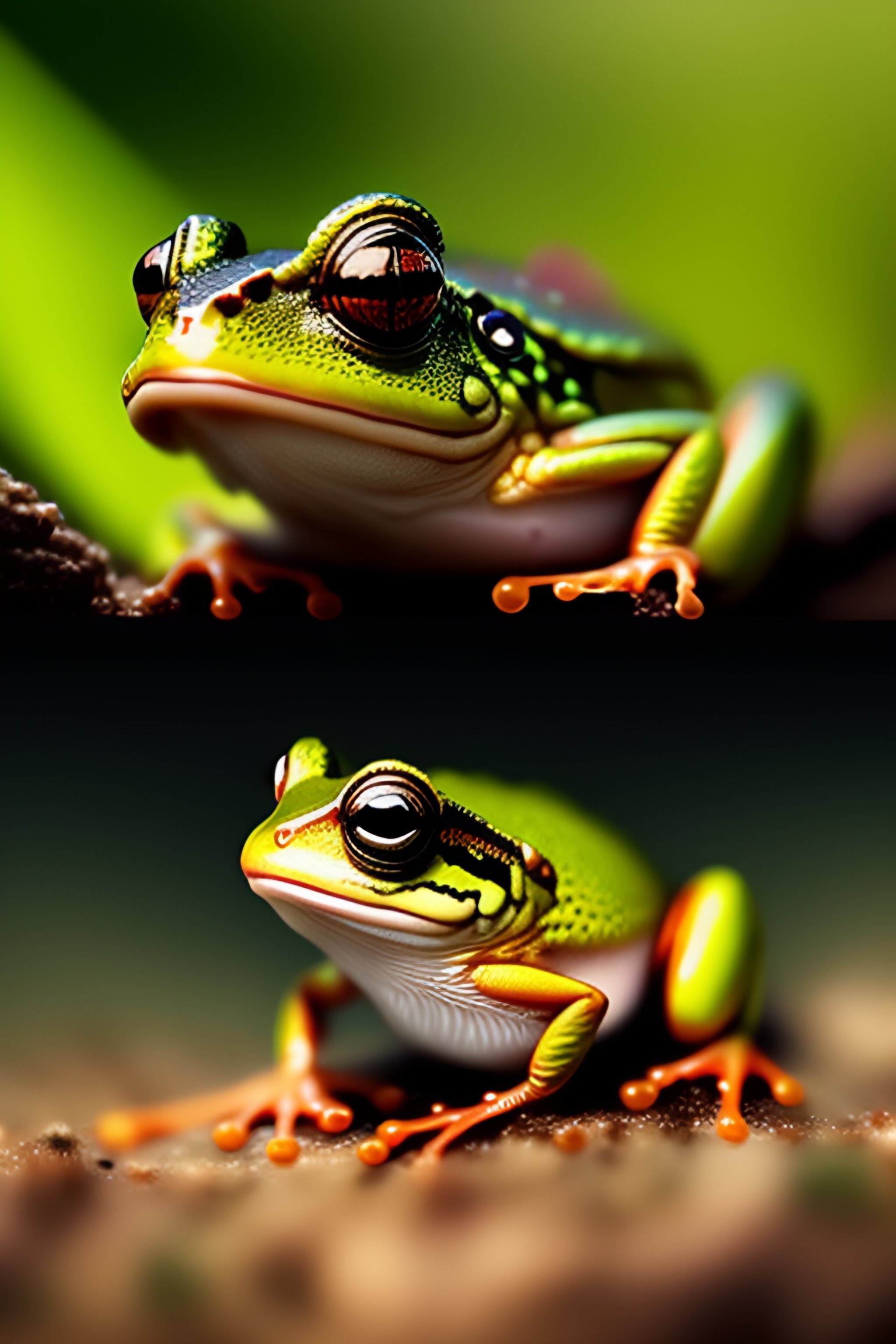 Lexica - Frog . Hunting flies with tongue