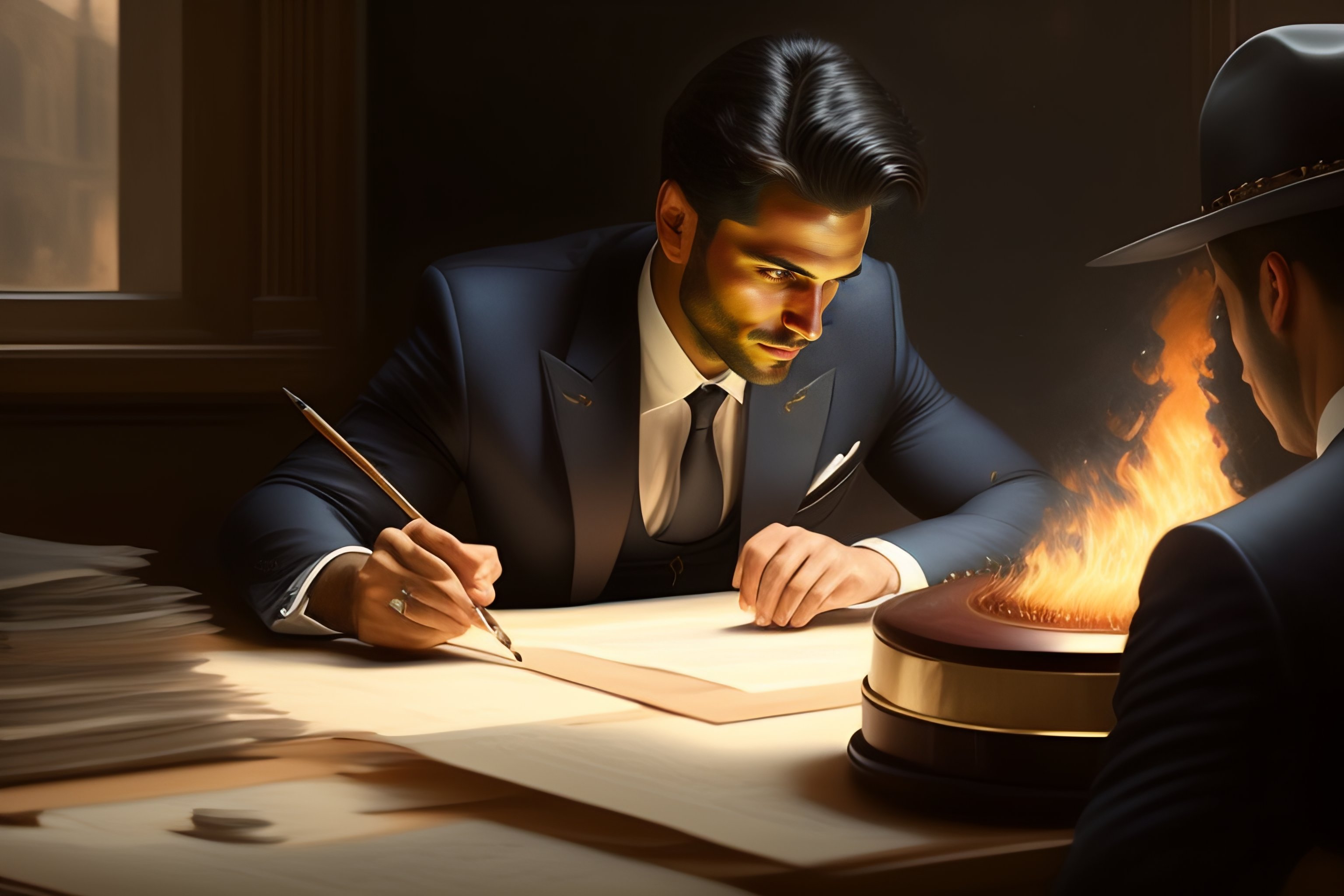 Lexica - A man working with money on bank, sad, low, bibin hans thoma ...