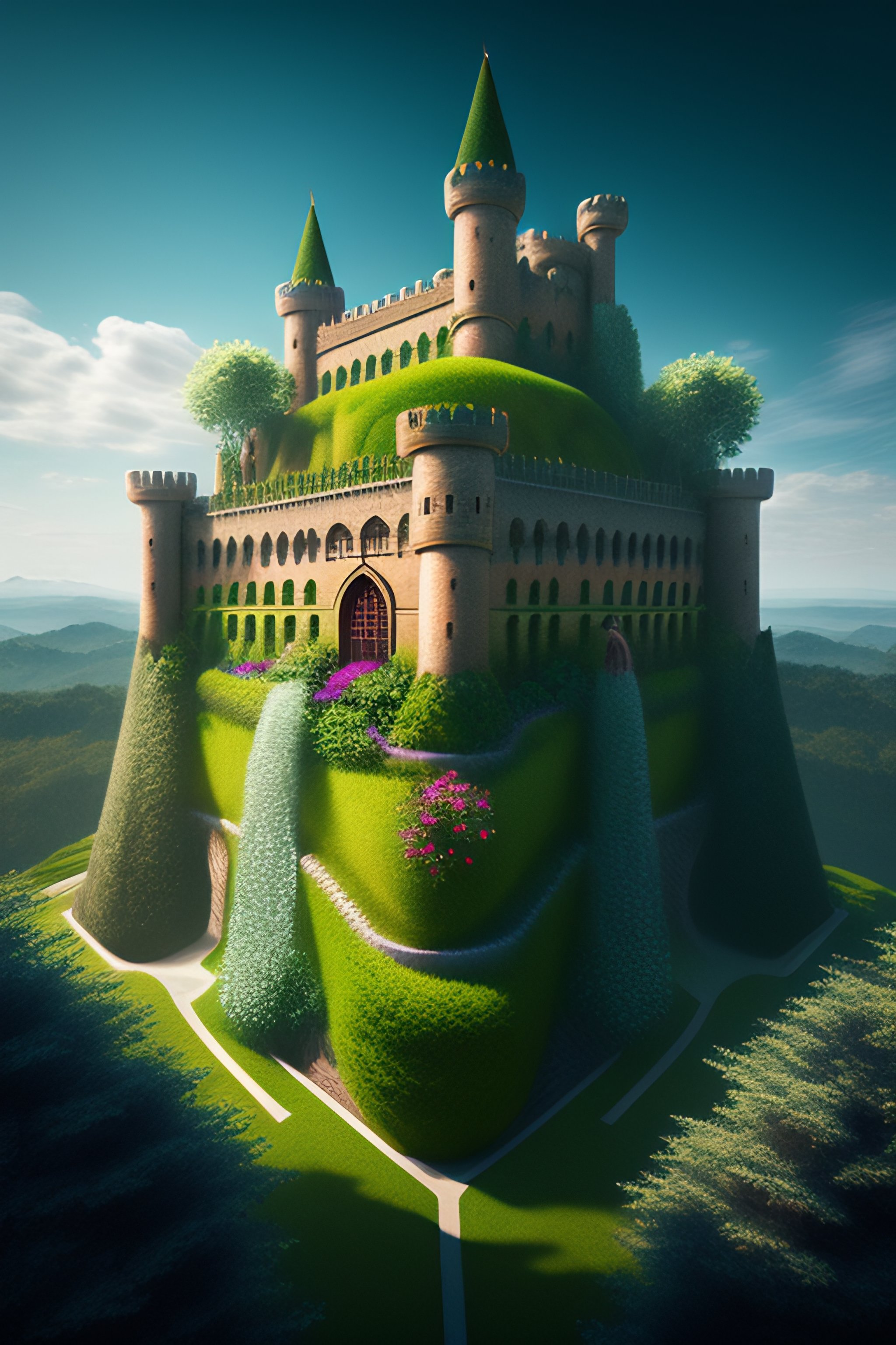 Lexica - Castle made of plants, plants everywhere, all kinds of plants ...