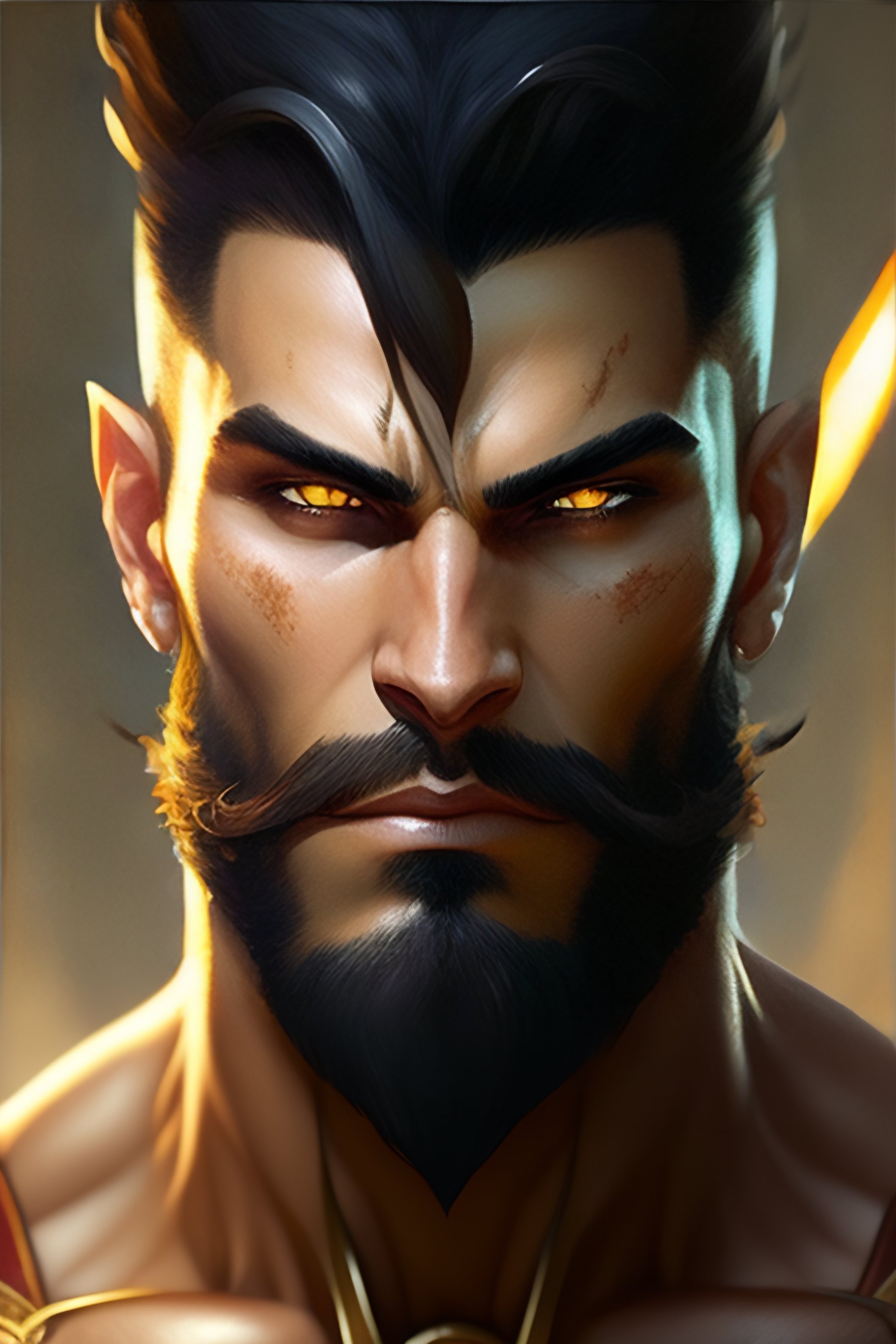 Lexica - Human berserker man with pointed ears, olive skin colour ...