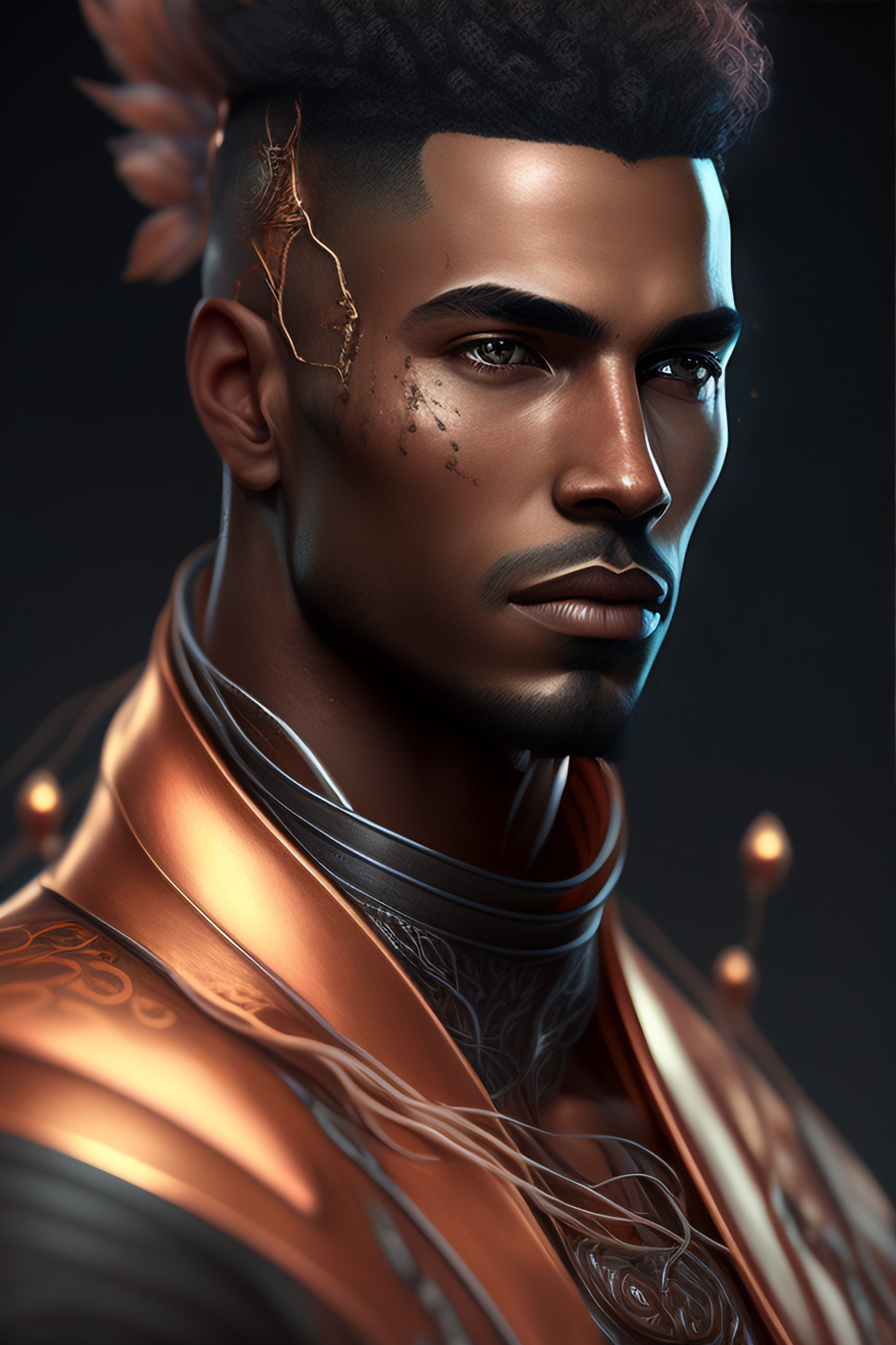 Lexica - Portrait of a maked ghost men, copper wires, visible scars and ...