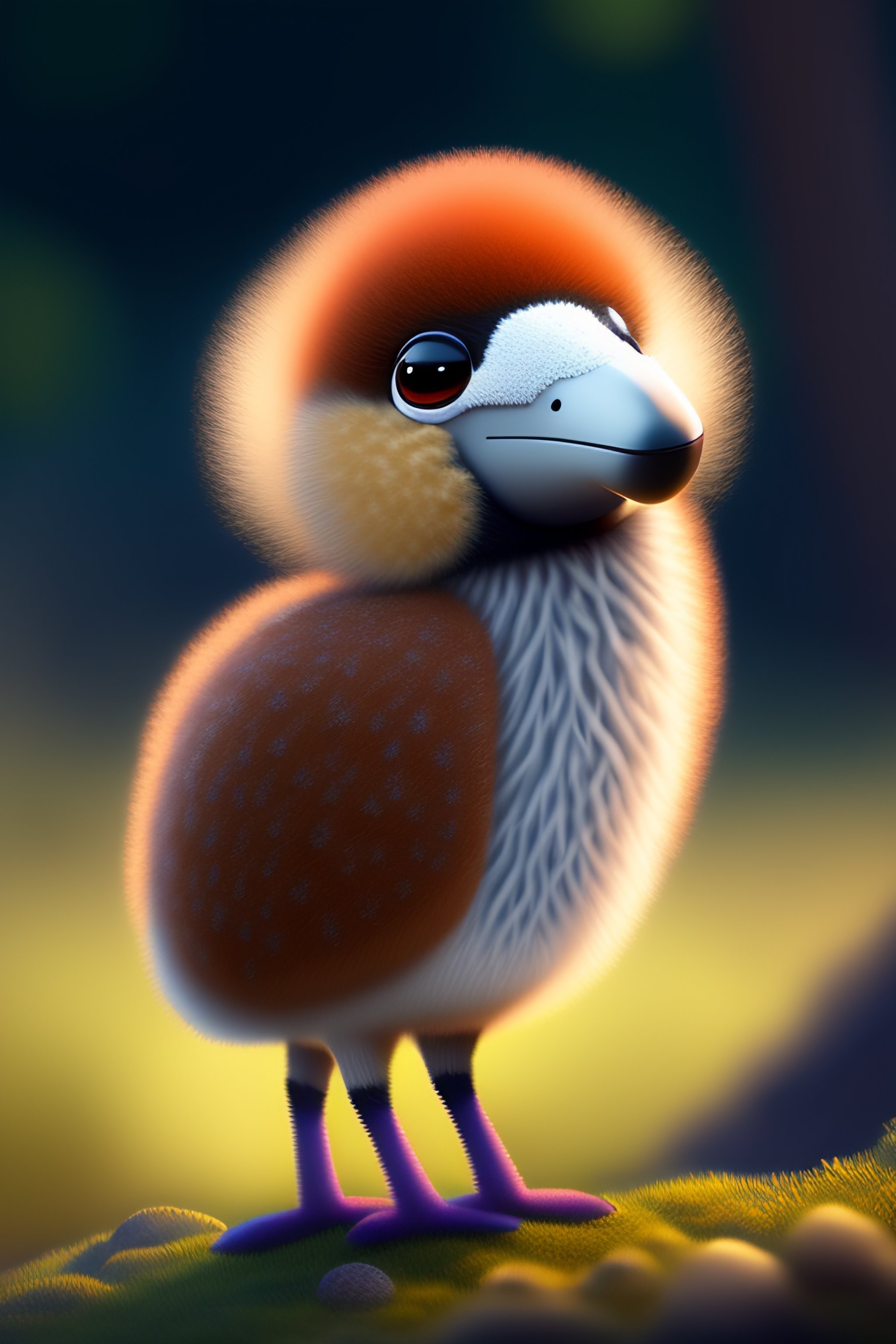 Lexica - CUTE AND ADORABLE CARTOON FLUFFY EMU, FANTASY, DREAMLIKE ...