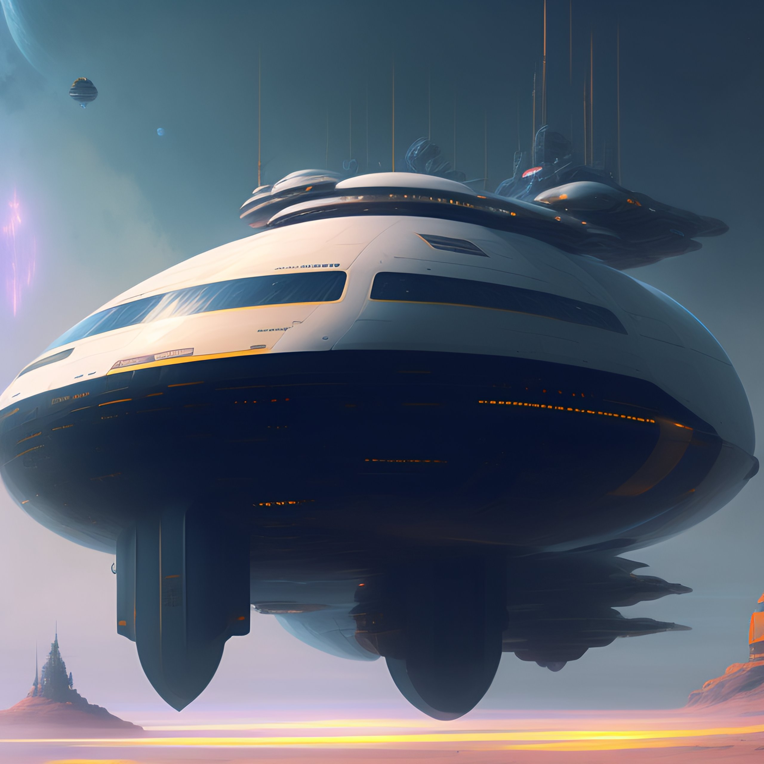 Lexica - A scifi deep space ship by greg rutkowski