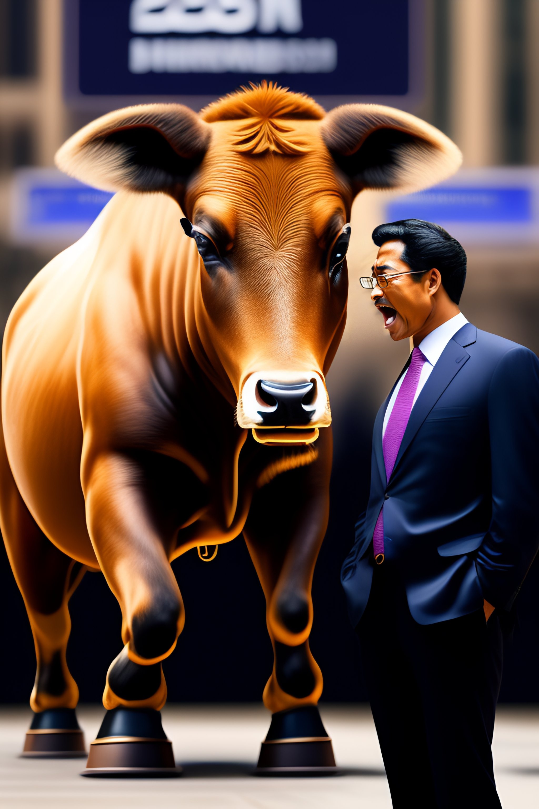 Lexica - Wall Street bull crying