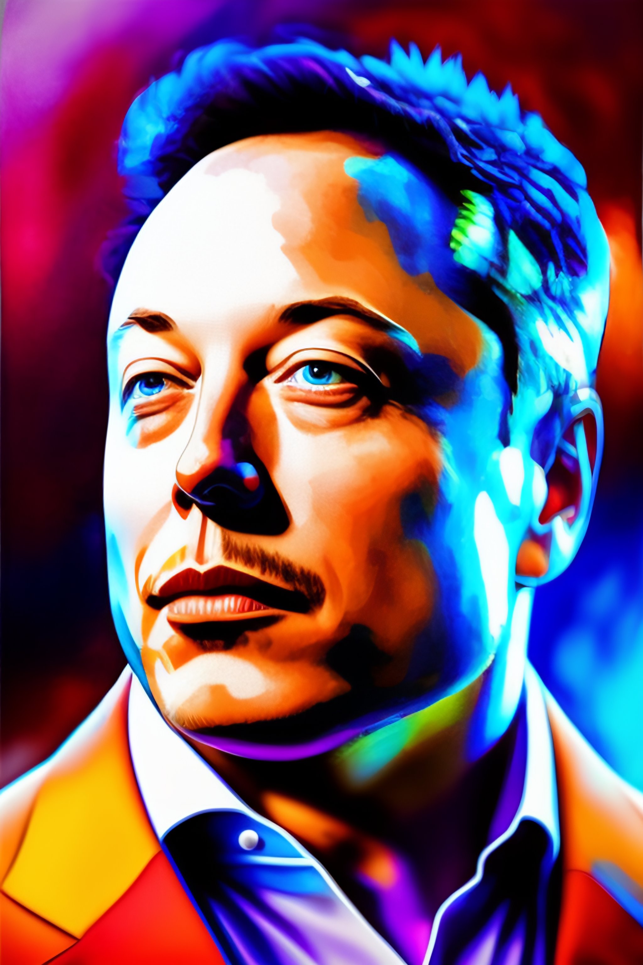 Lexica - Elon musk trafaret picasso