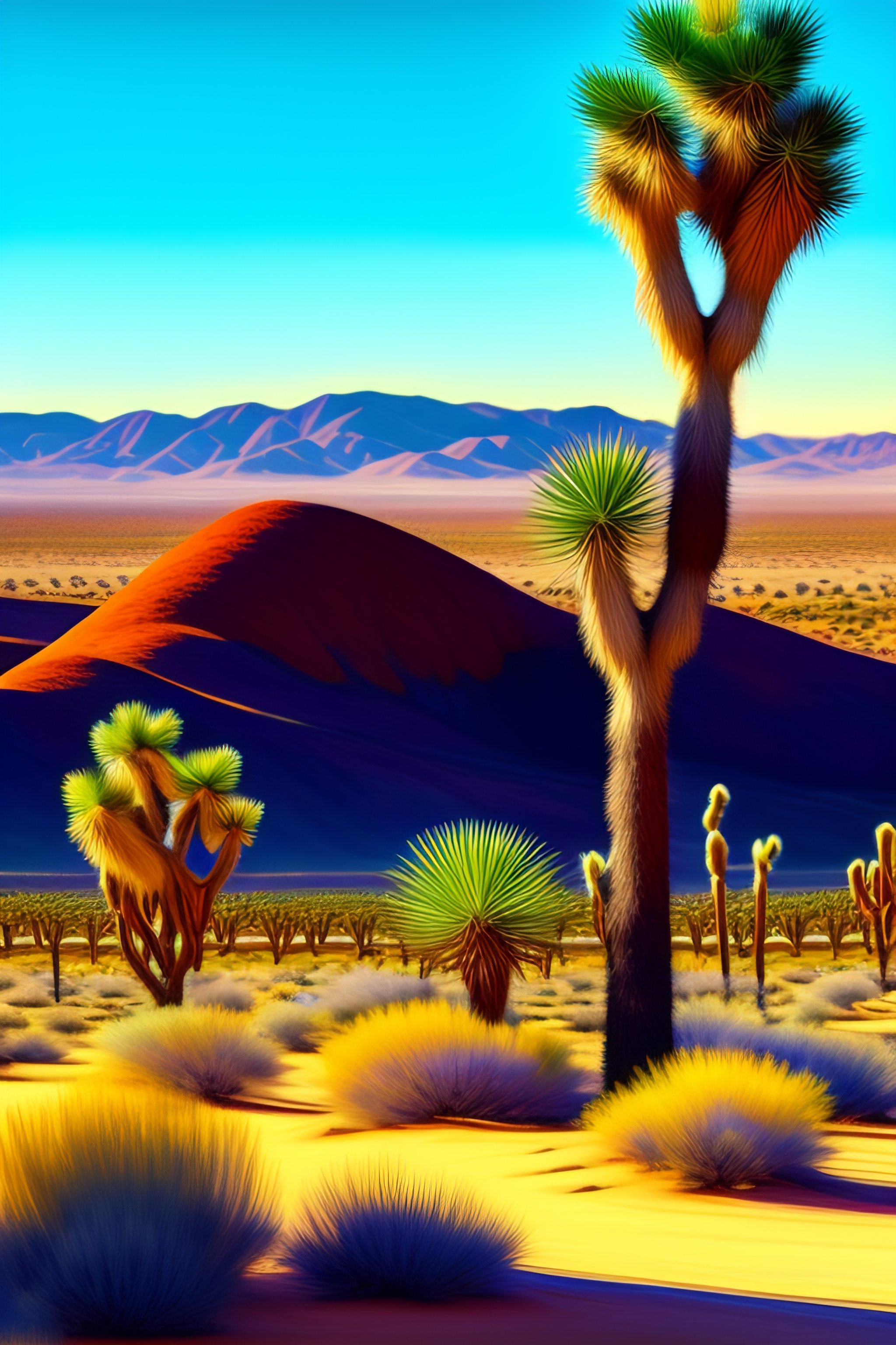 Lexica - The greatest impressionist painting of joshua tree ever painted