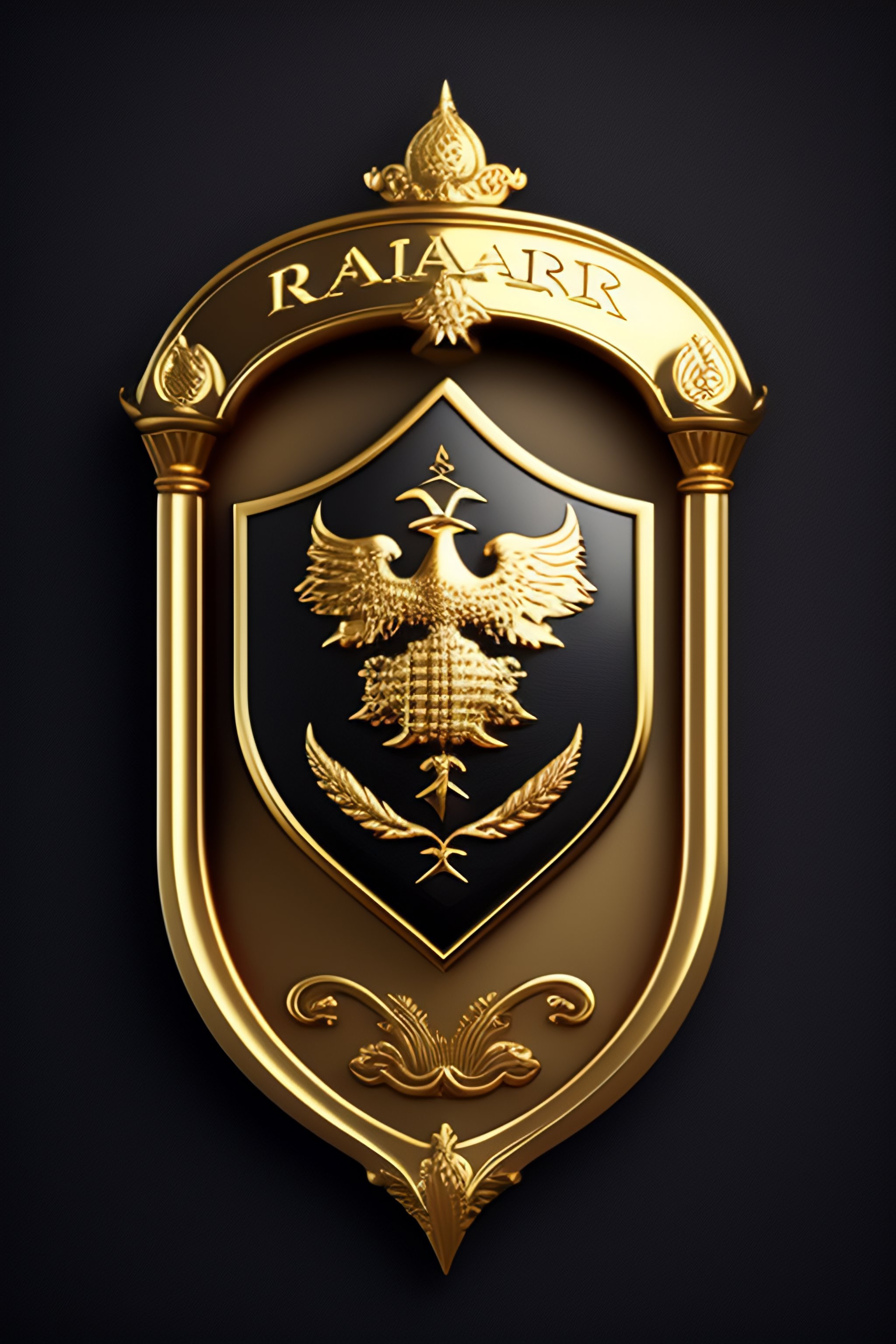 Lexica - RAAR, logo, blason, metal texture