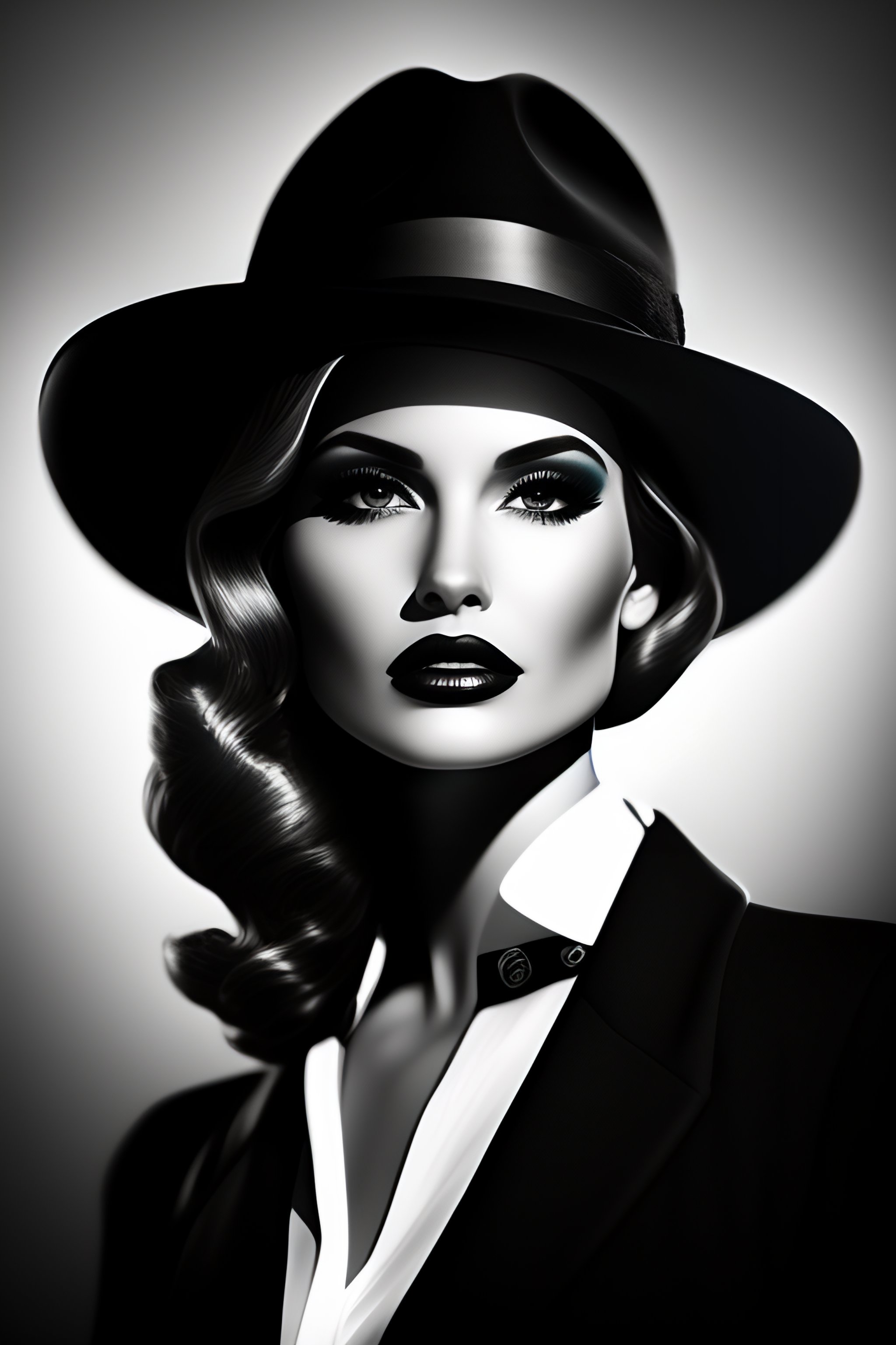 Lexica - L a noire style girl