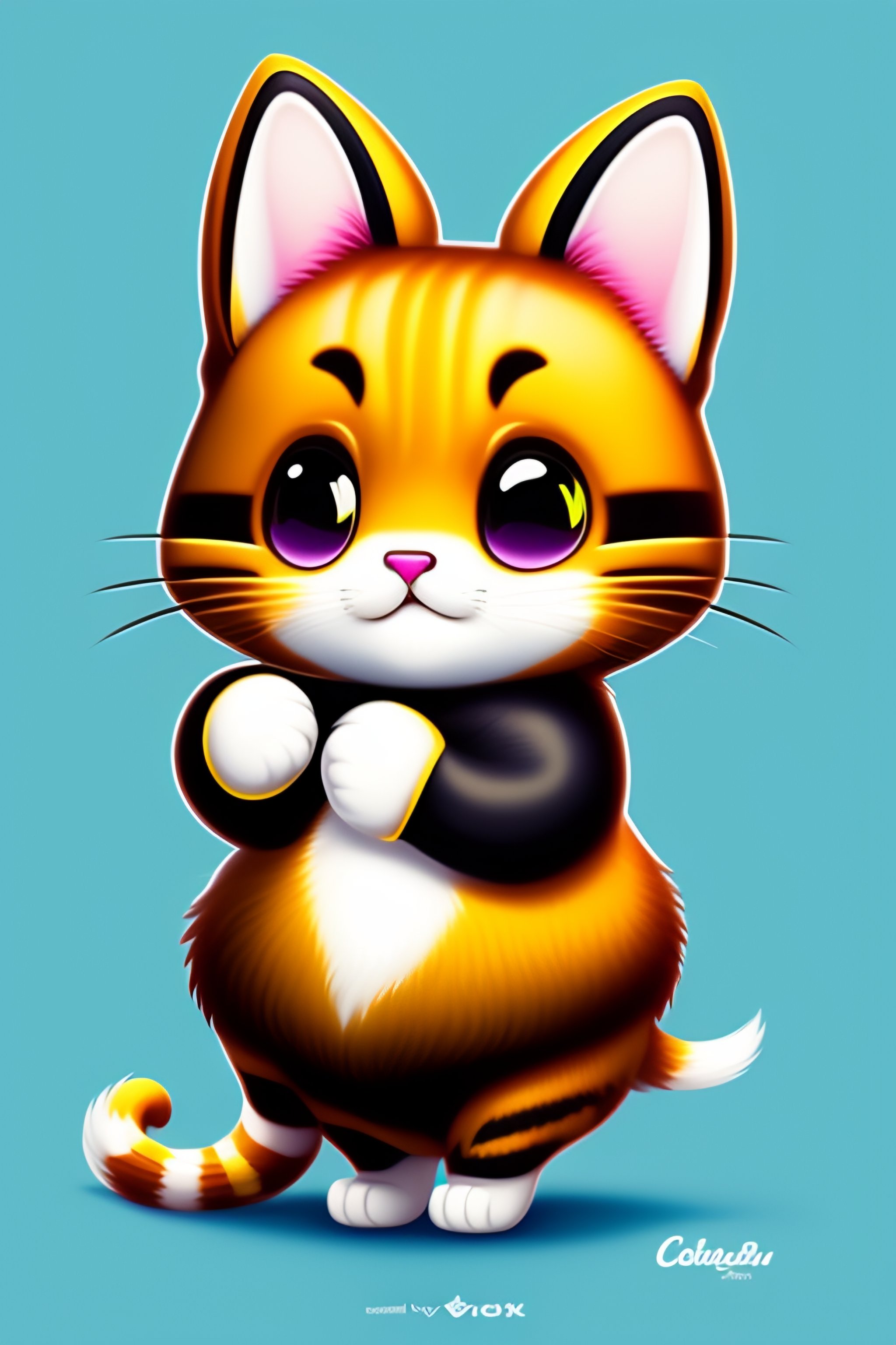 Lexica - Cute chibi cat dancing