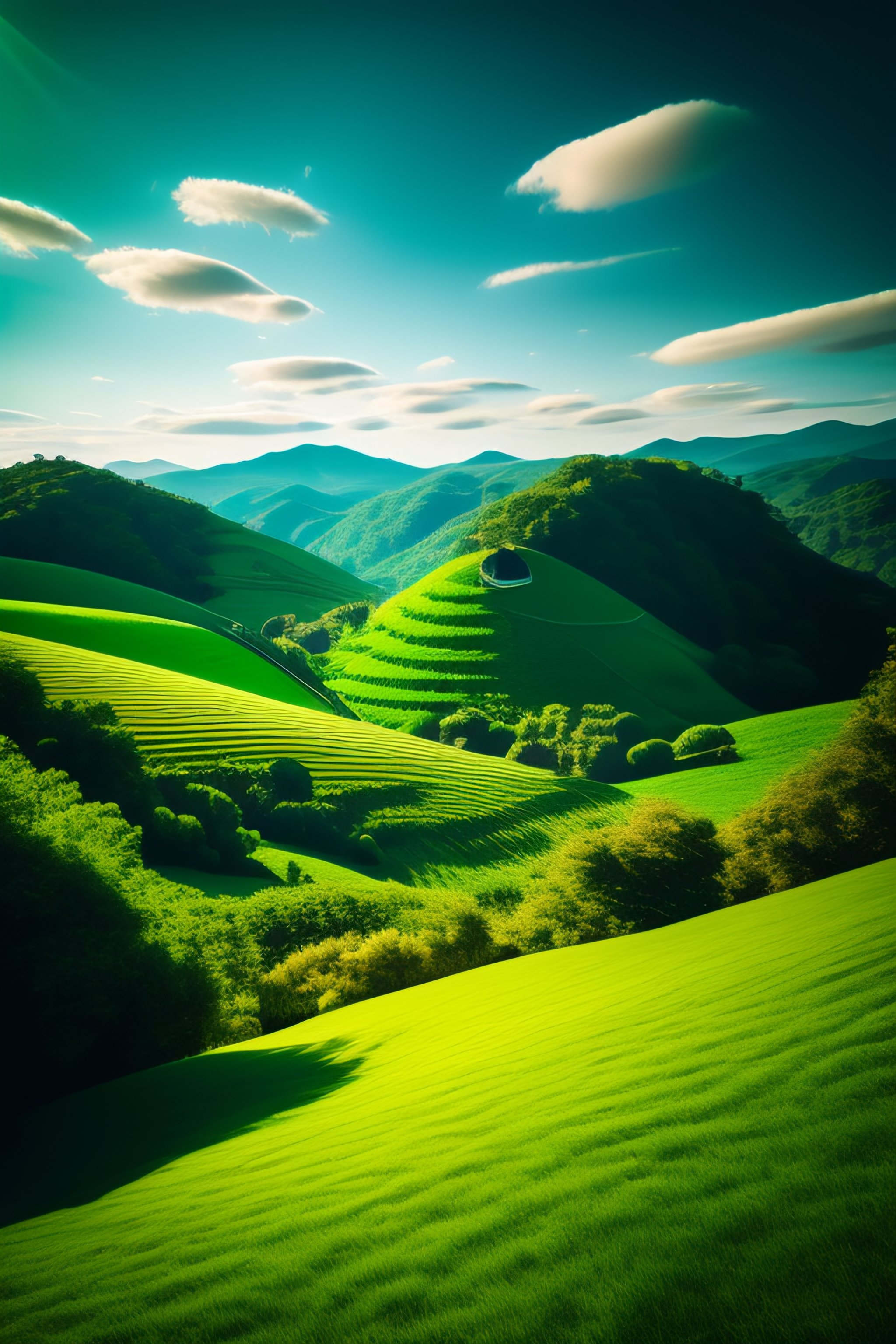 Lexica - High resolution, 8k, fish eye lens, playing, frolicking, green ...