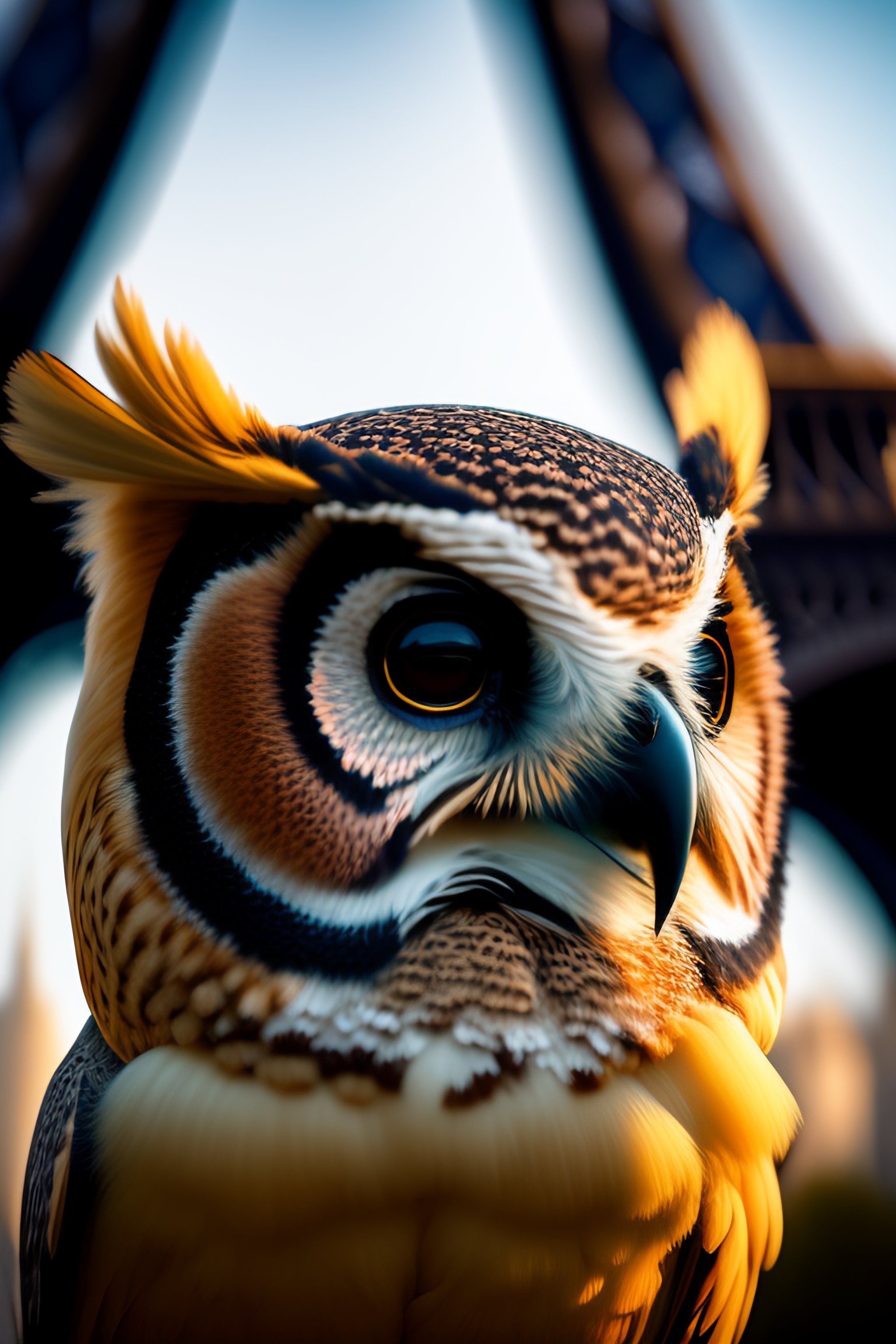 Lexica - Highly defined macrophotography selfie of a cute superb owl on ...