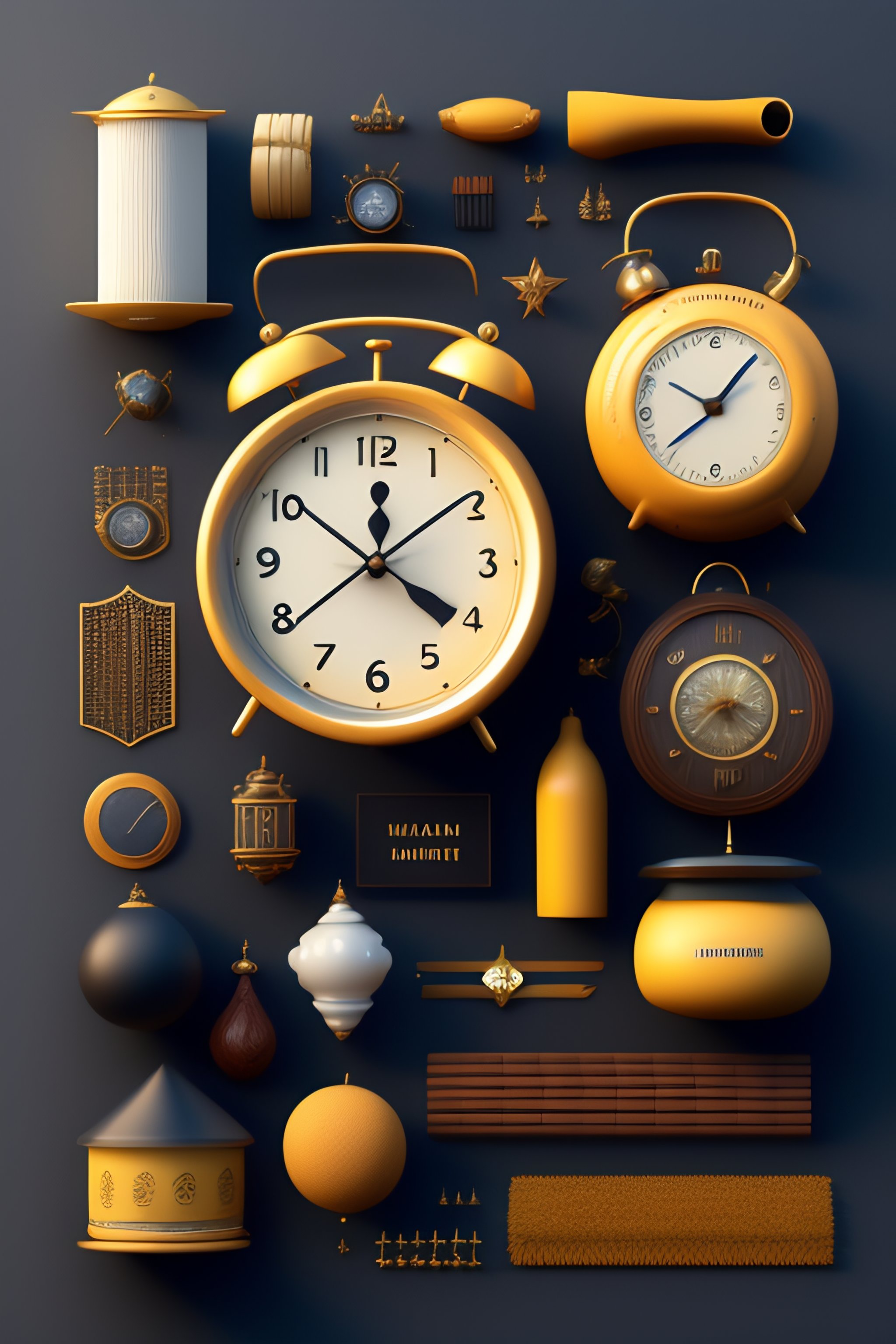 Lexica - Alarm clock, Costumes and props, Knolling, Knolling layout ...