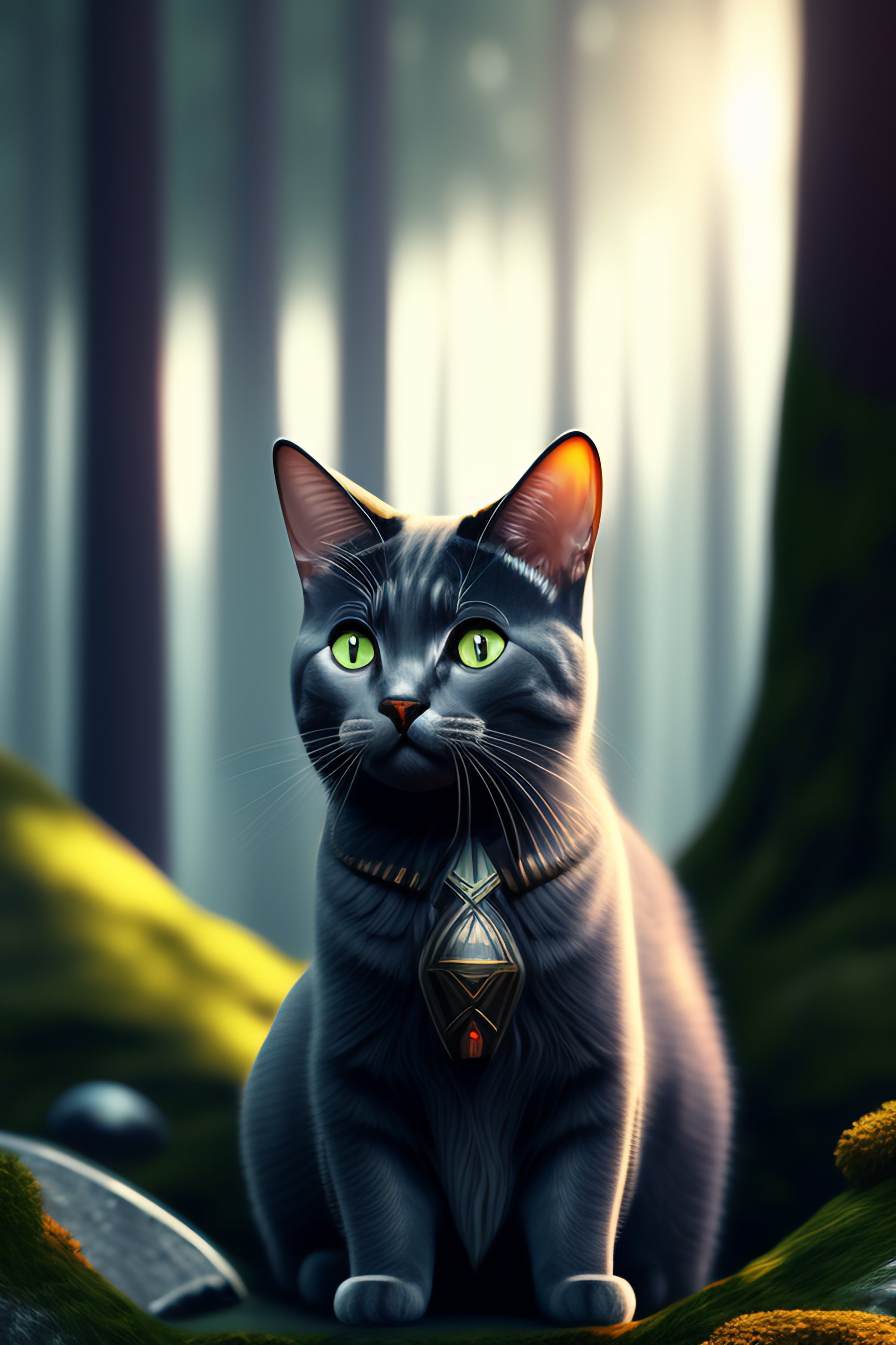 Lexica - Star Wars scene artificial intelligence a grey cat holding a ...