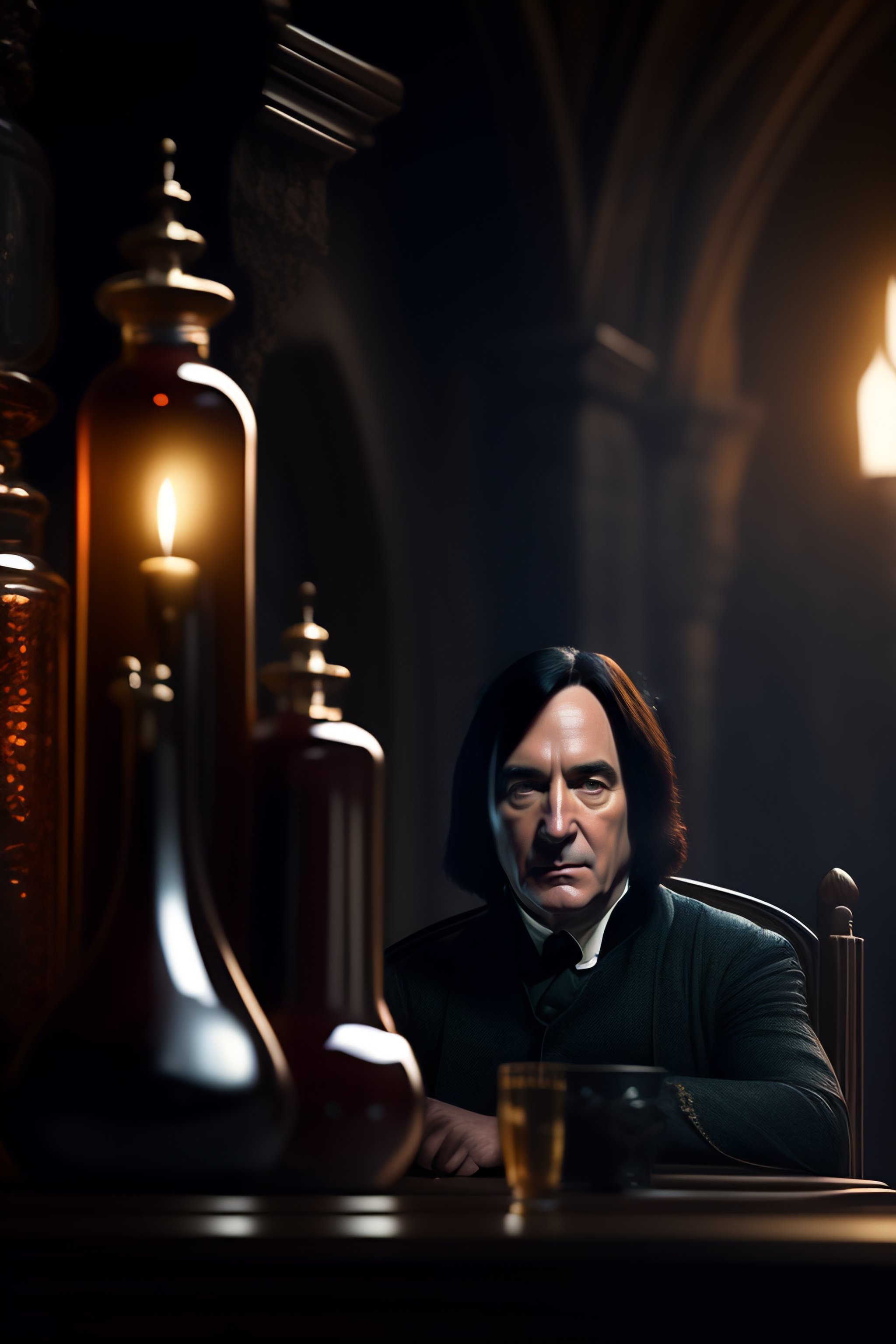 Lexica - Severus snape making potions in his office, HDR, 4K, ultra ...