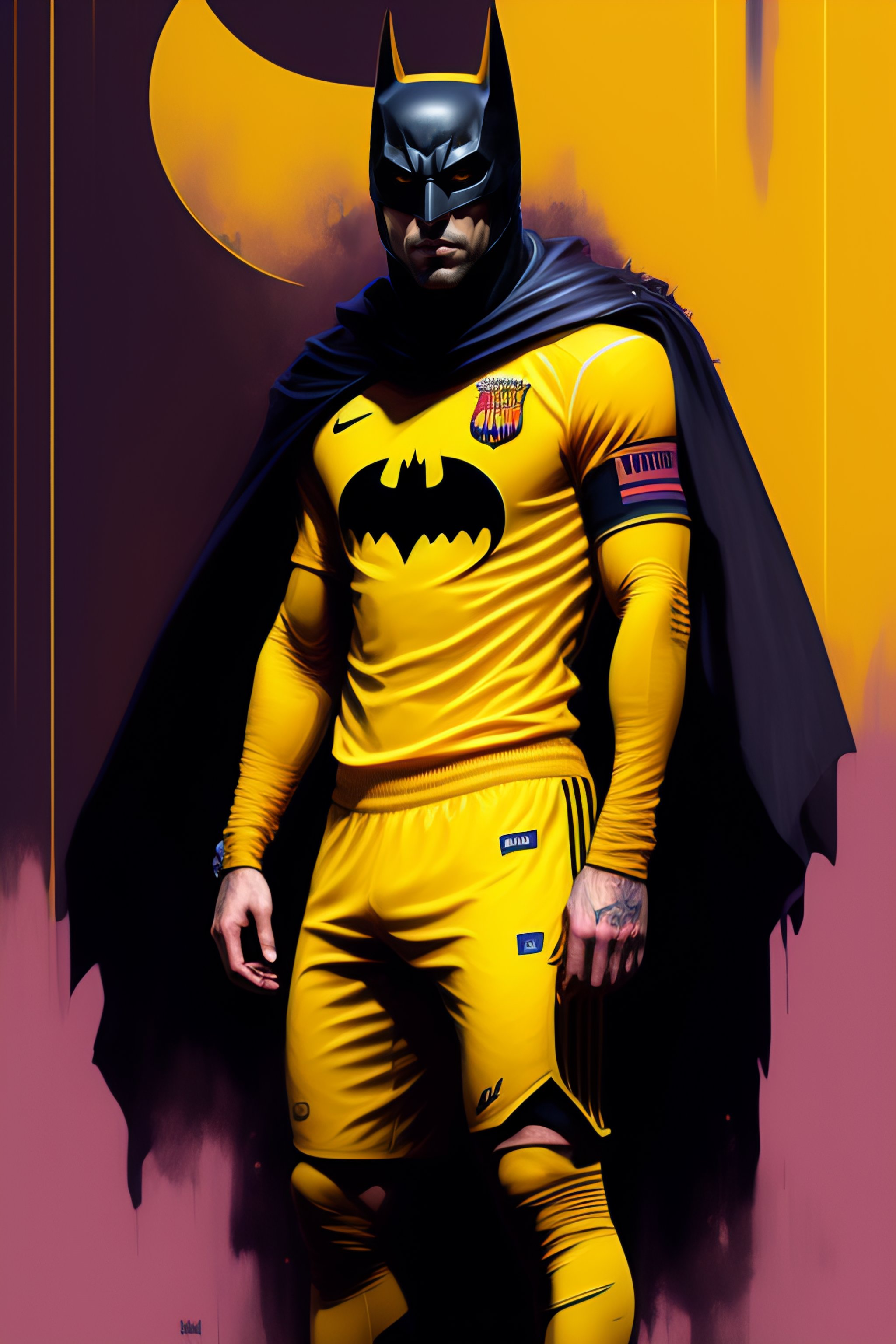 Lexica - Full body highly detailed portrait of Lionel Messi as Batman ...