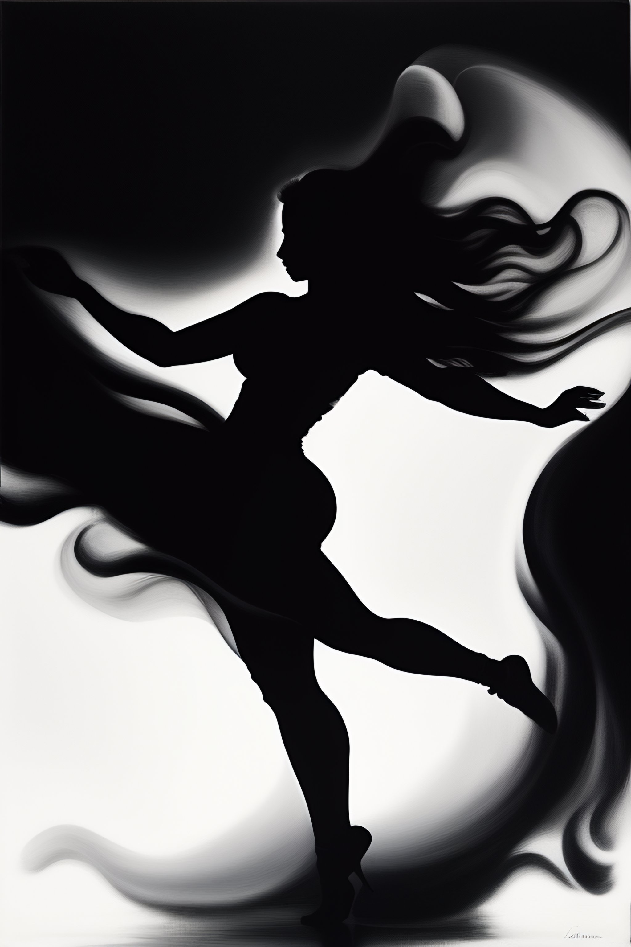 Lexica - Female dancer in movement with face in shadow, latin dance ...