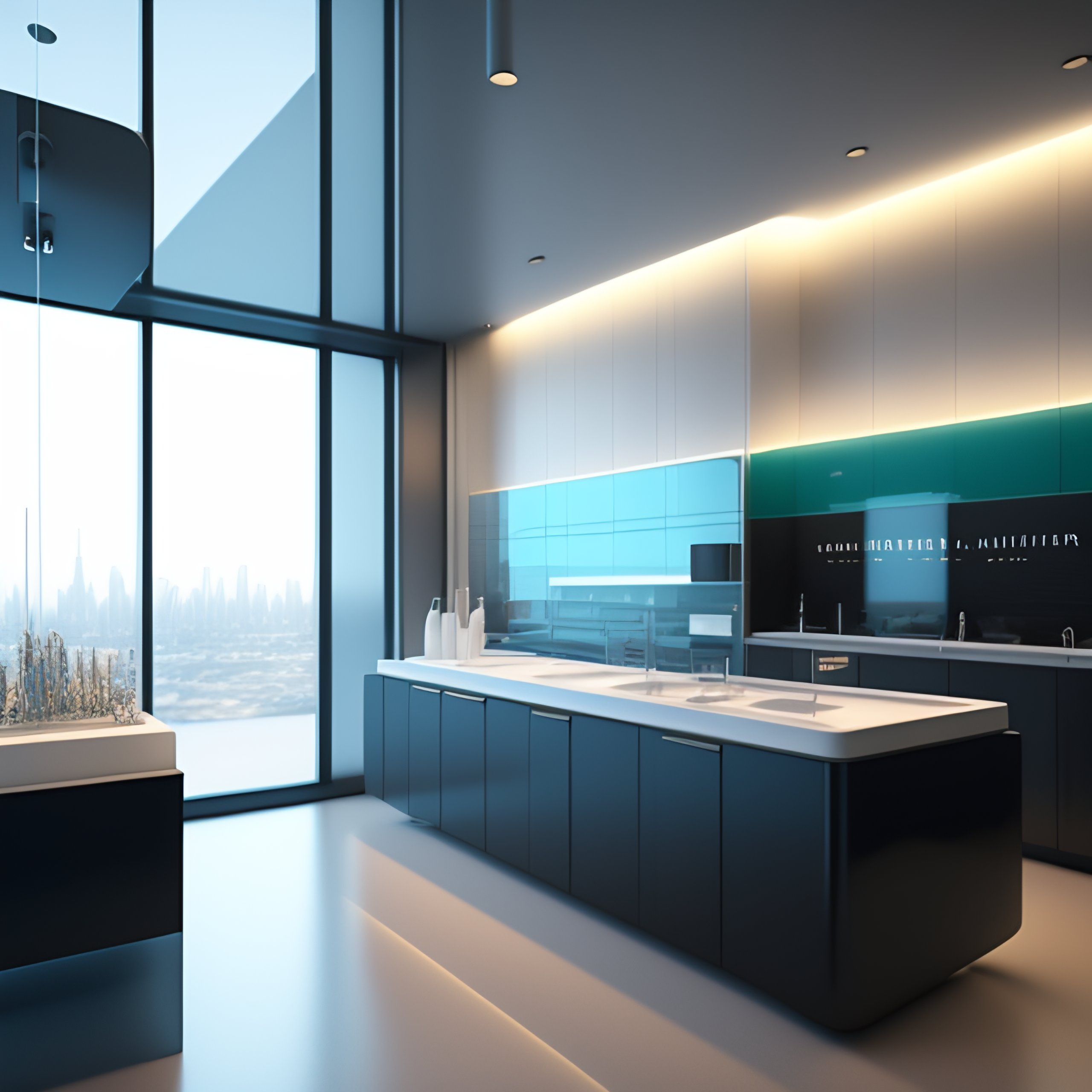 Lexica - Hyper-realistic rendering of a futuristic dental laboratory ...