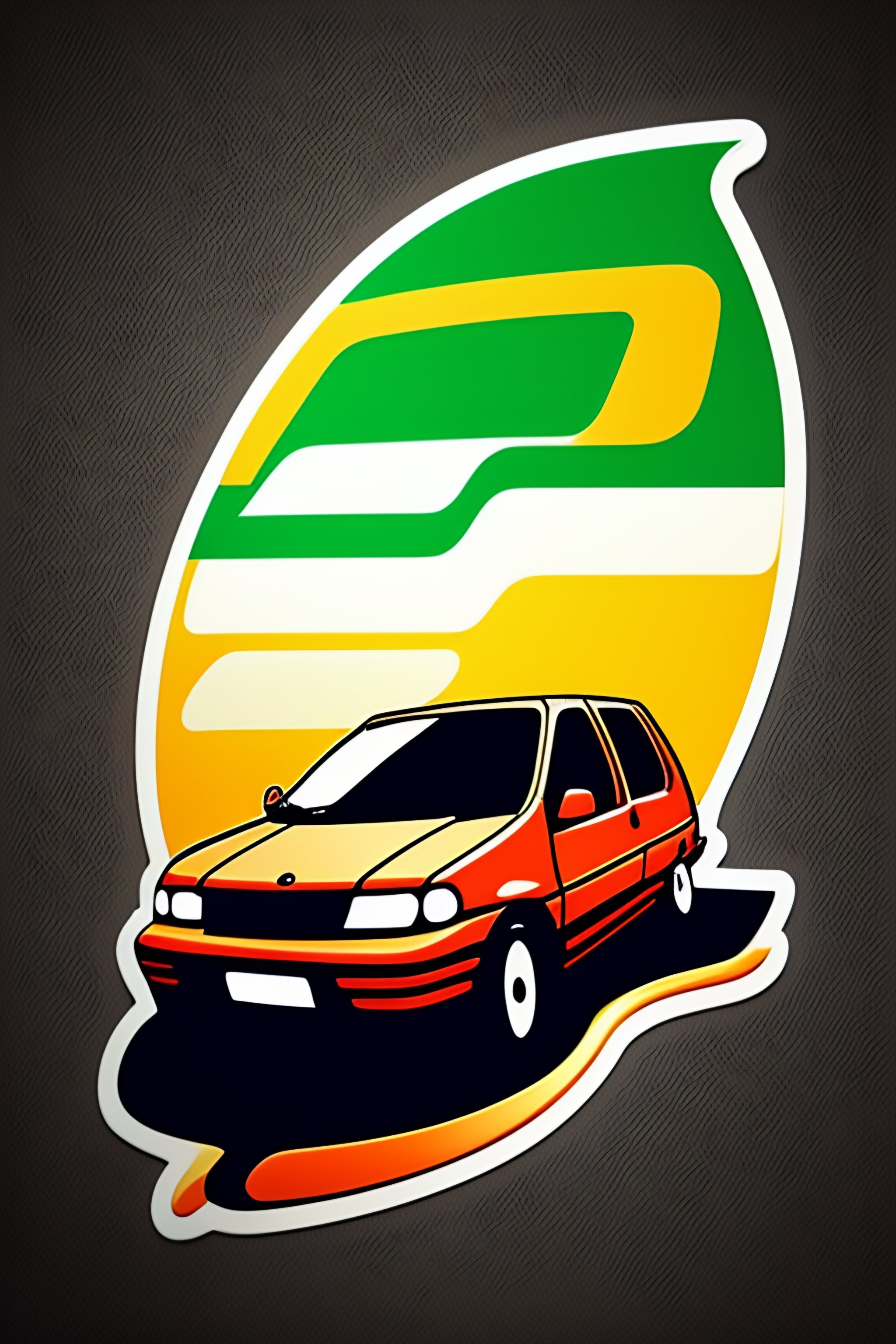 Lexica - Cartoon kei car sticker, anime initial d style, solid ...