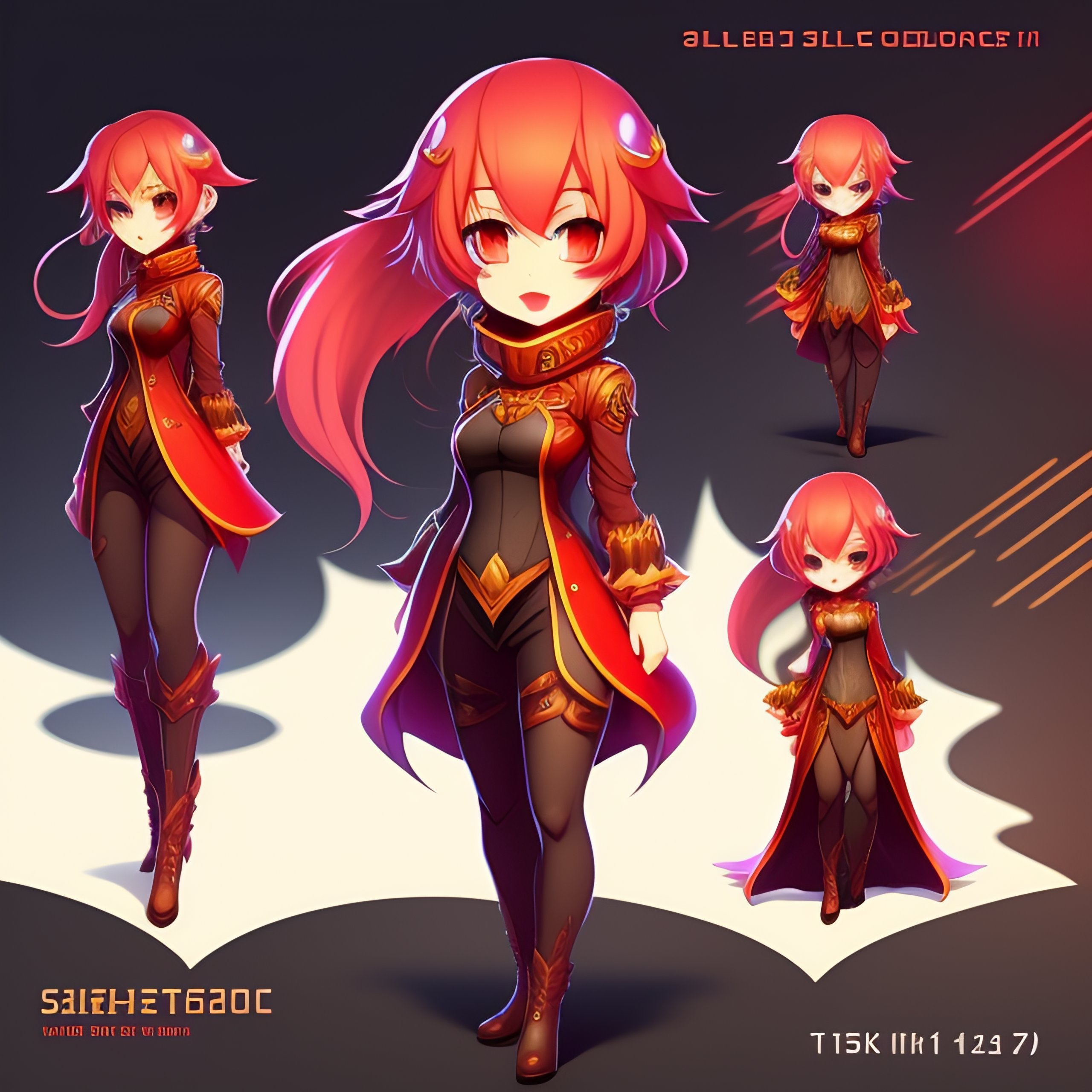 Lexica - Female blodmage personage pose isometric for game full body ...