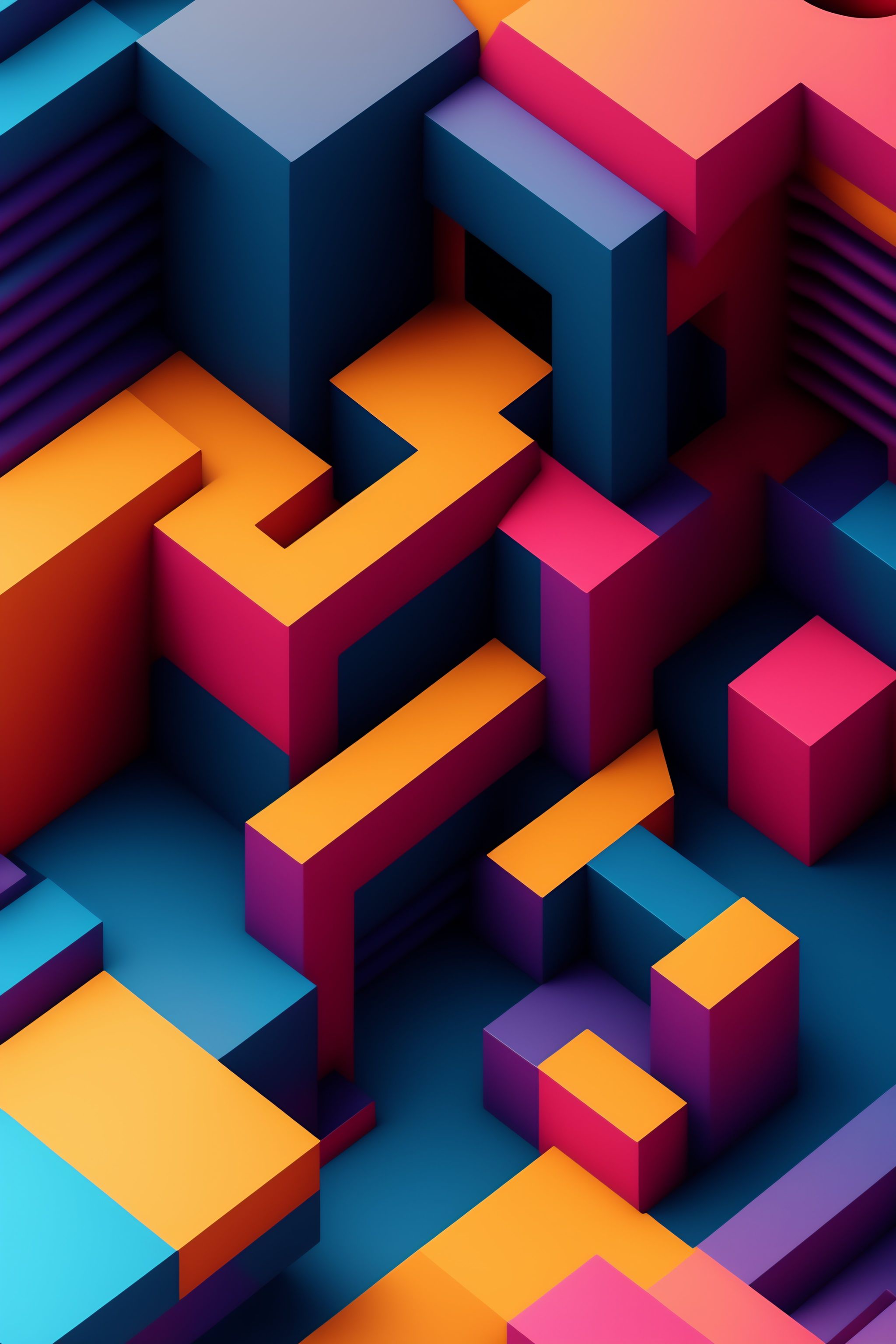 Lexica - 3d geometric shapes, vibrant colors, unsplash wallpaper ...