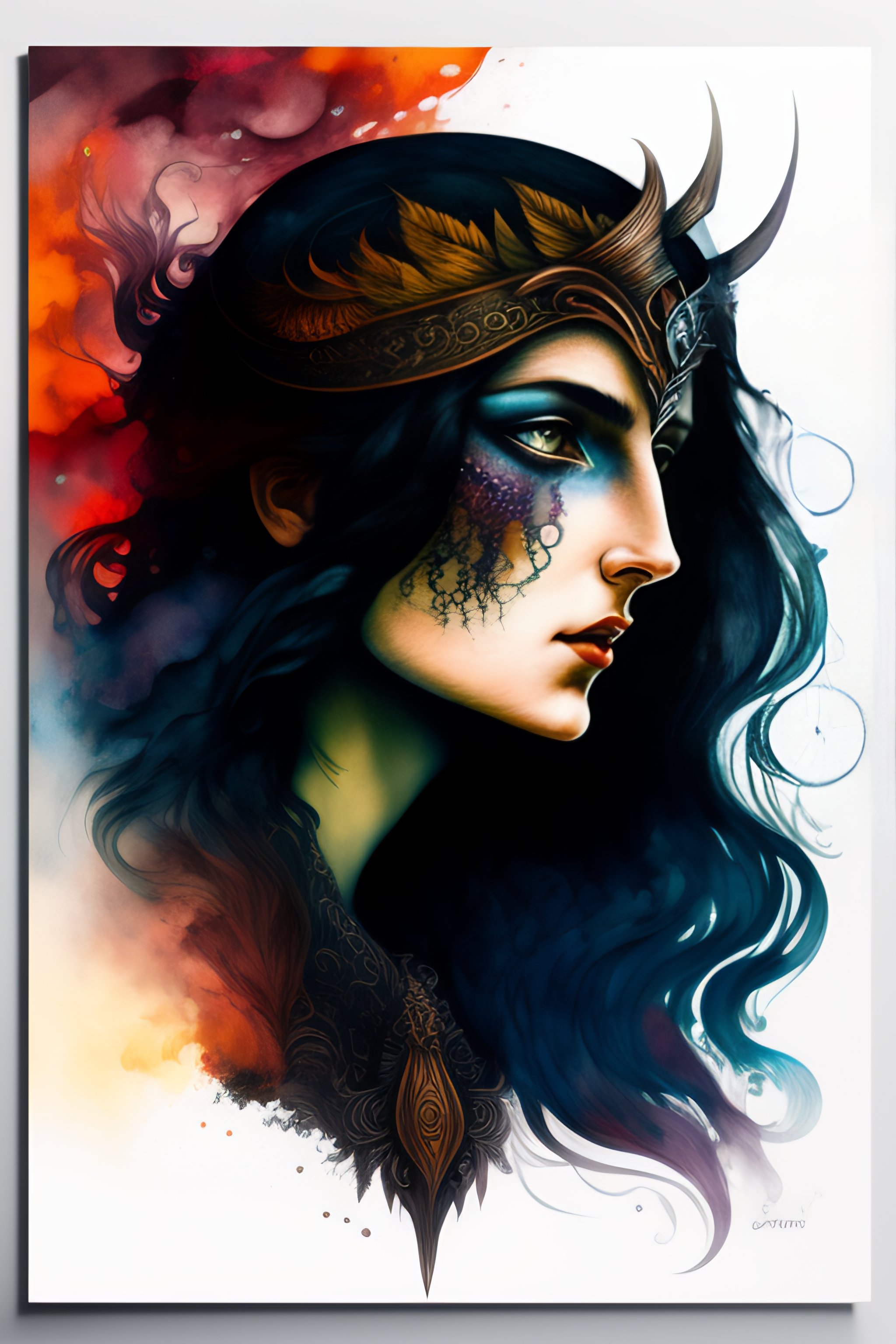 Lexica - Norse goddess of death, half face rotten dead half face alive ...