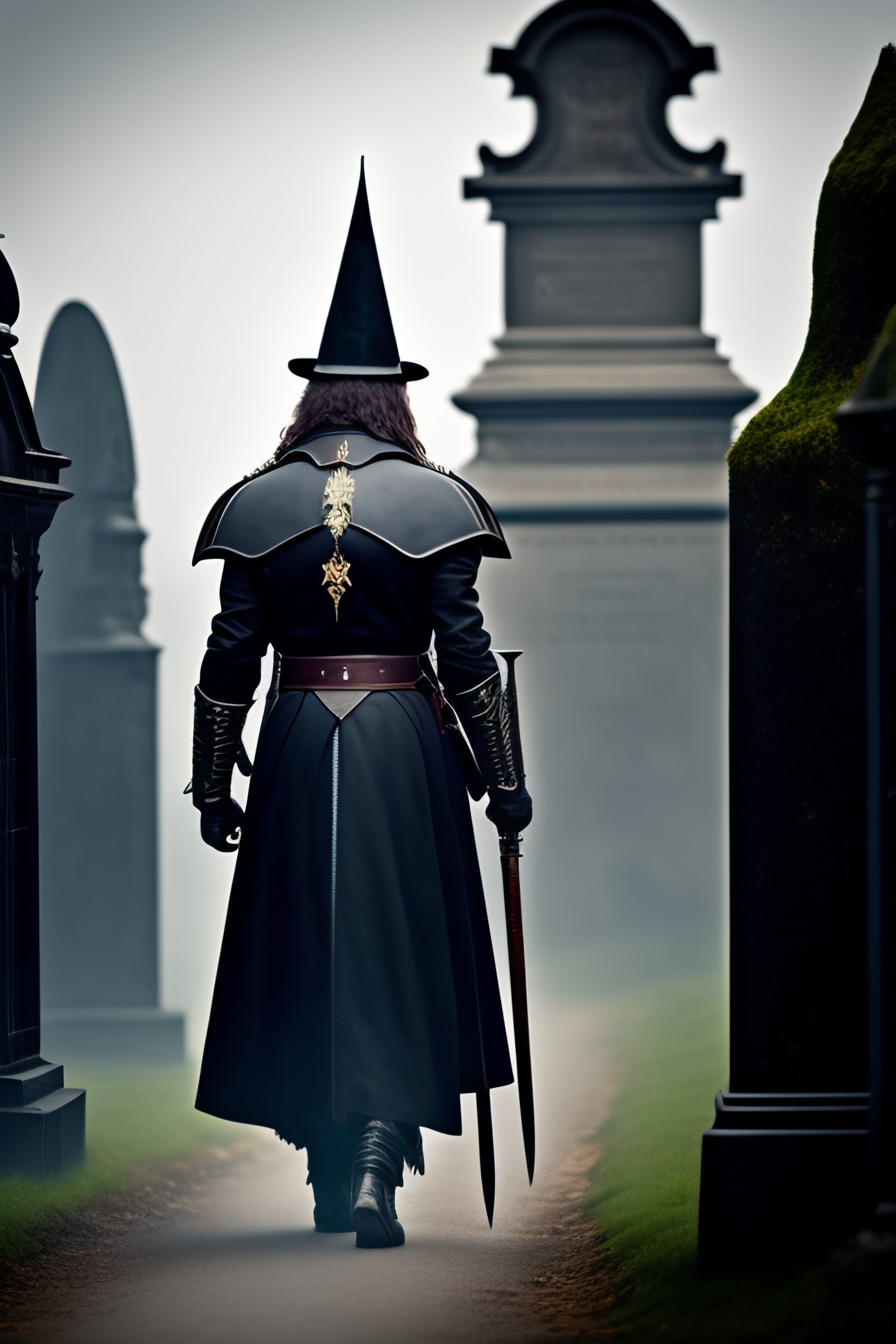 Lexica - Black anda white vintage. A vampire hunter with long hair and ...