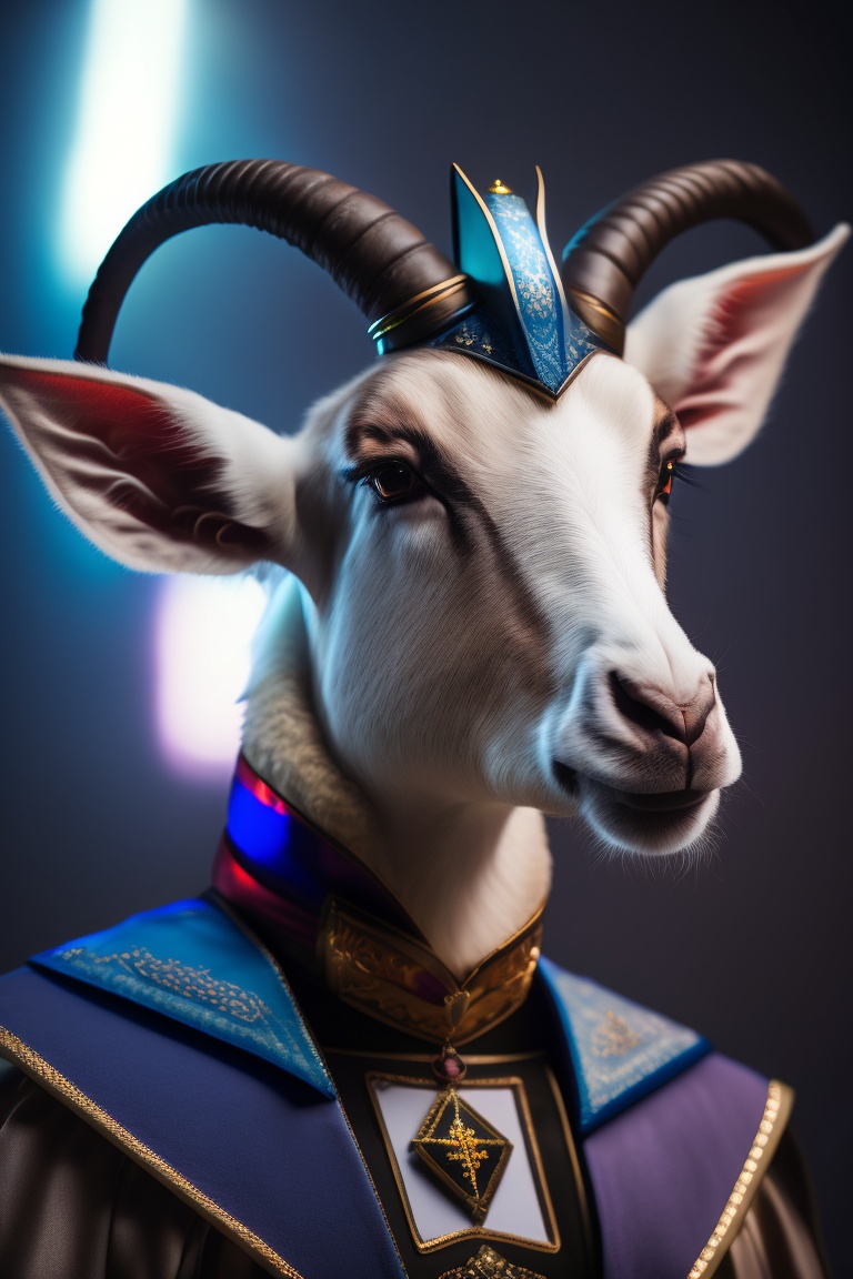 Lexica - Portrait of a goat's head wearing a catholic pope's dress ...