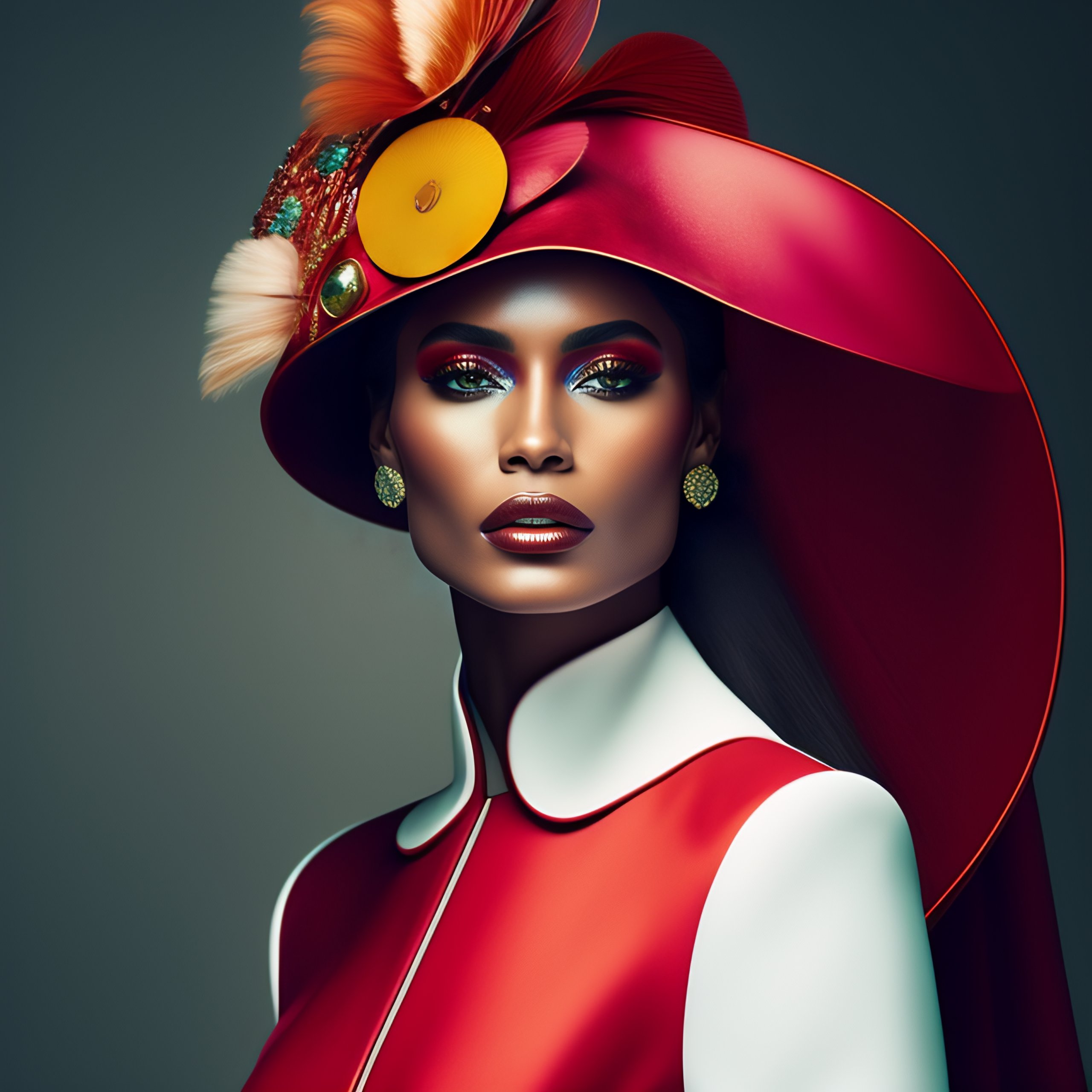 Lexica - Hi-tech, vogue, pretty in headdress, in full length in Qatar ...