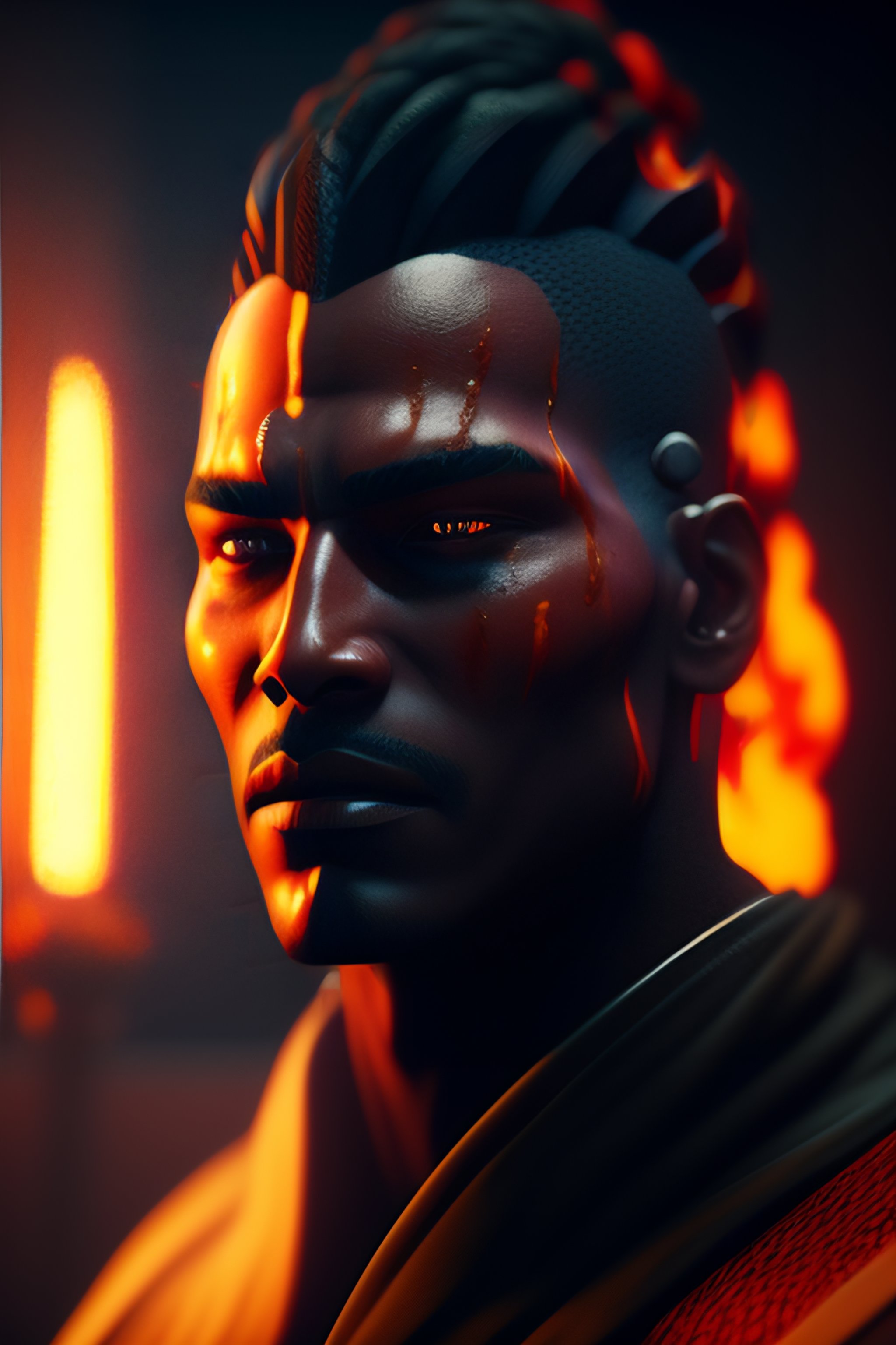 Lexica - Big monster with burns on his face in a mantle.Unreal engine 5 ...
