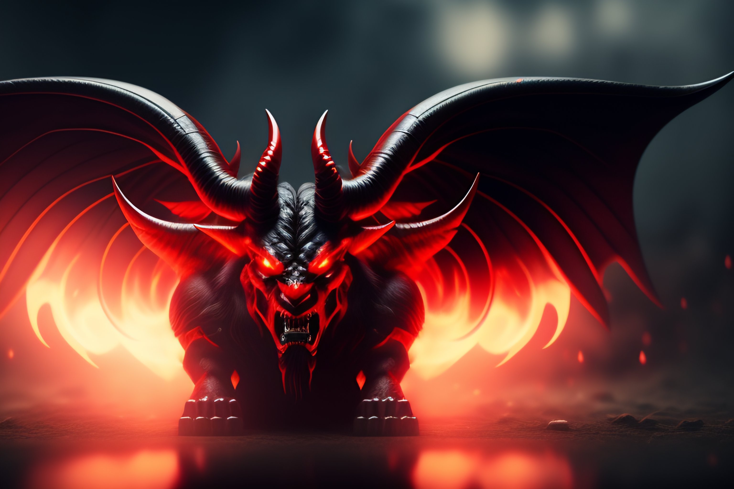 Lexica - Demon satan realistic 8k