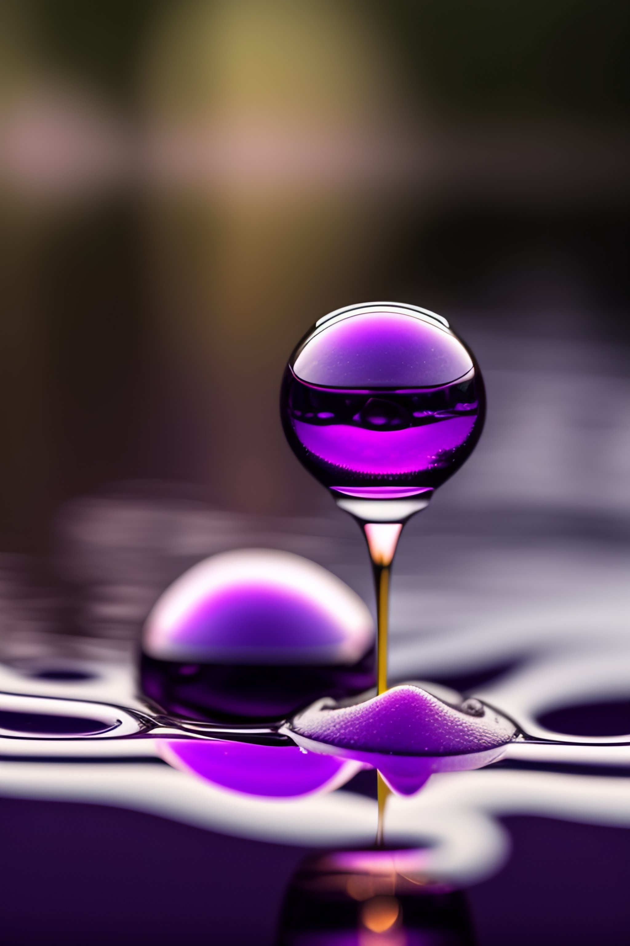 Lexica - Beautiful purple water droplets