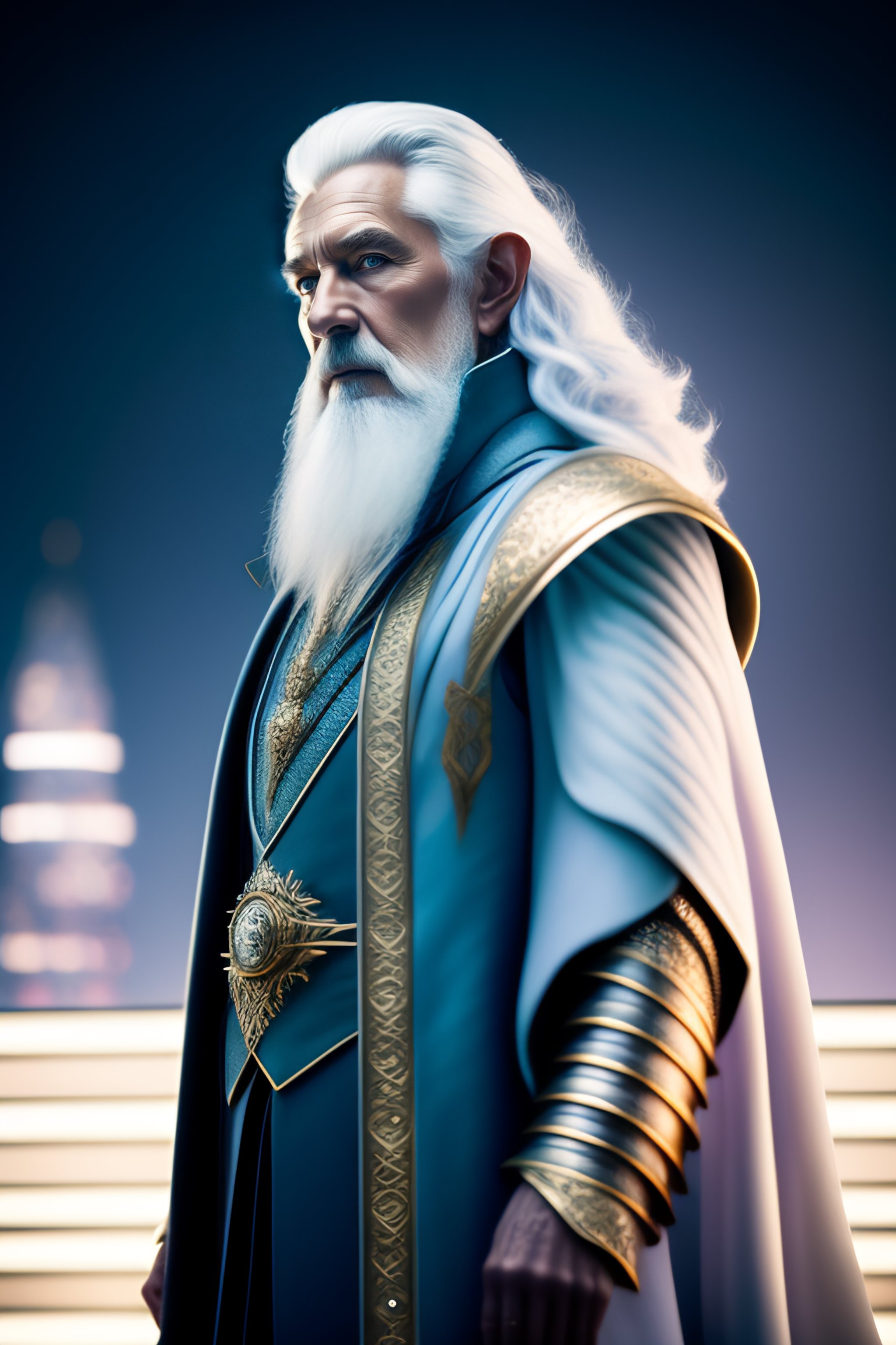 Lexica - Ultra-sharp photography of silver hair gandalf white wizard by ...