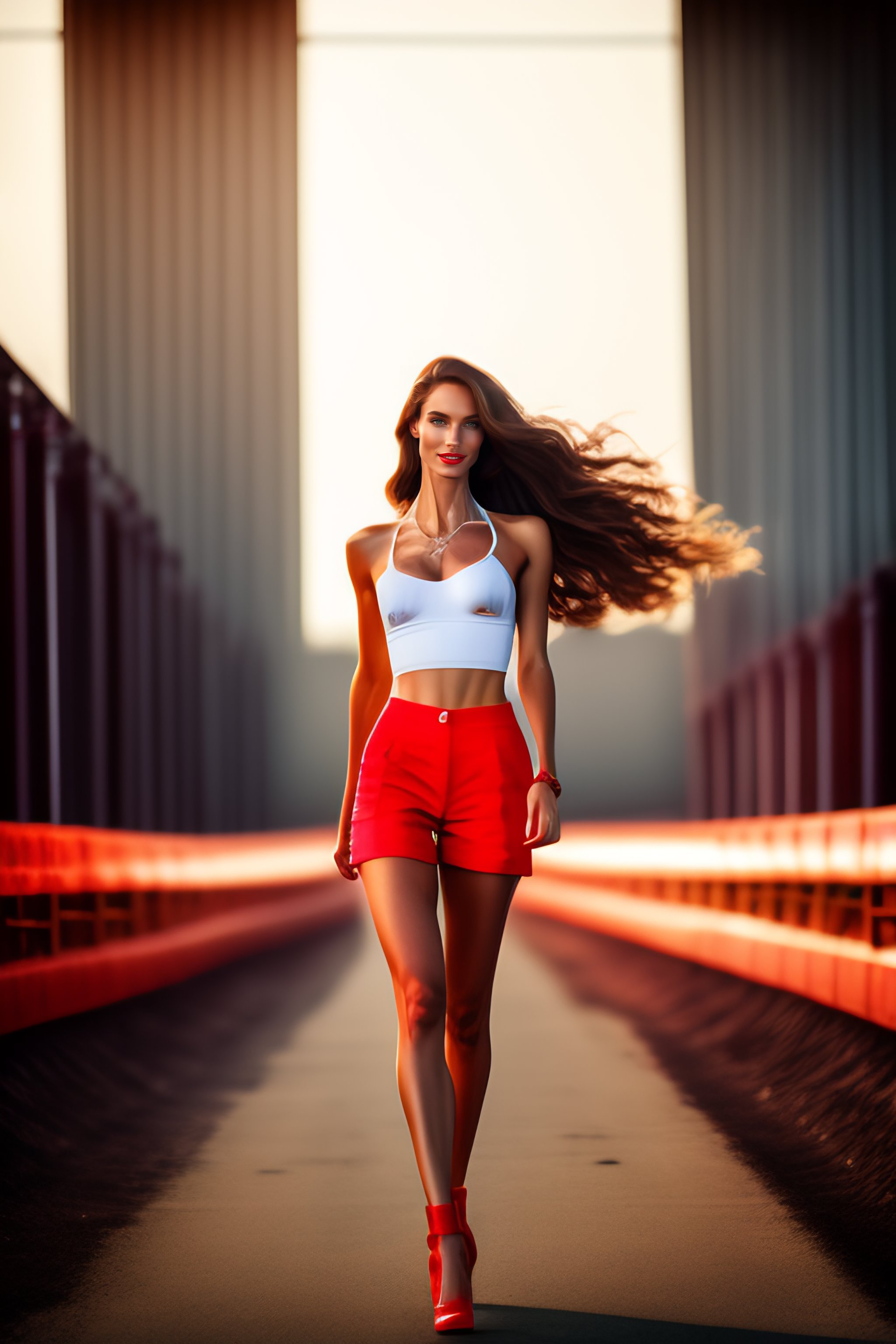 Lexica - Full body photo, attractive woman, beautiful hair, sexy outfit ...