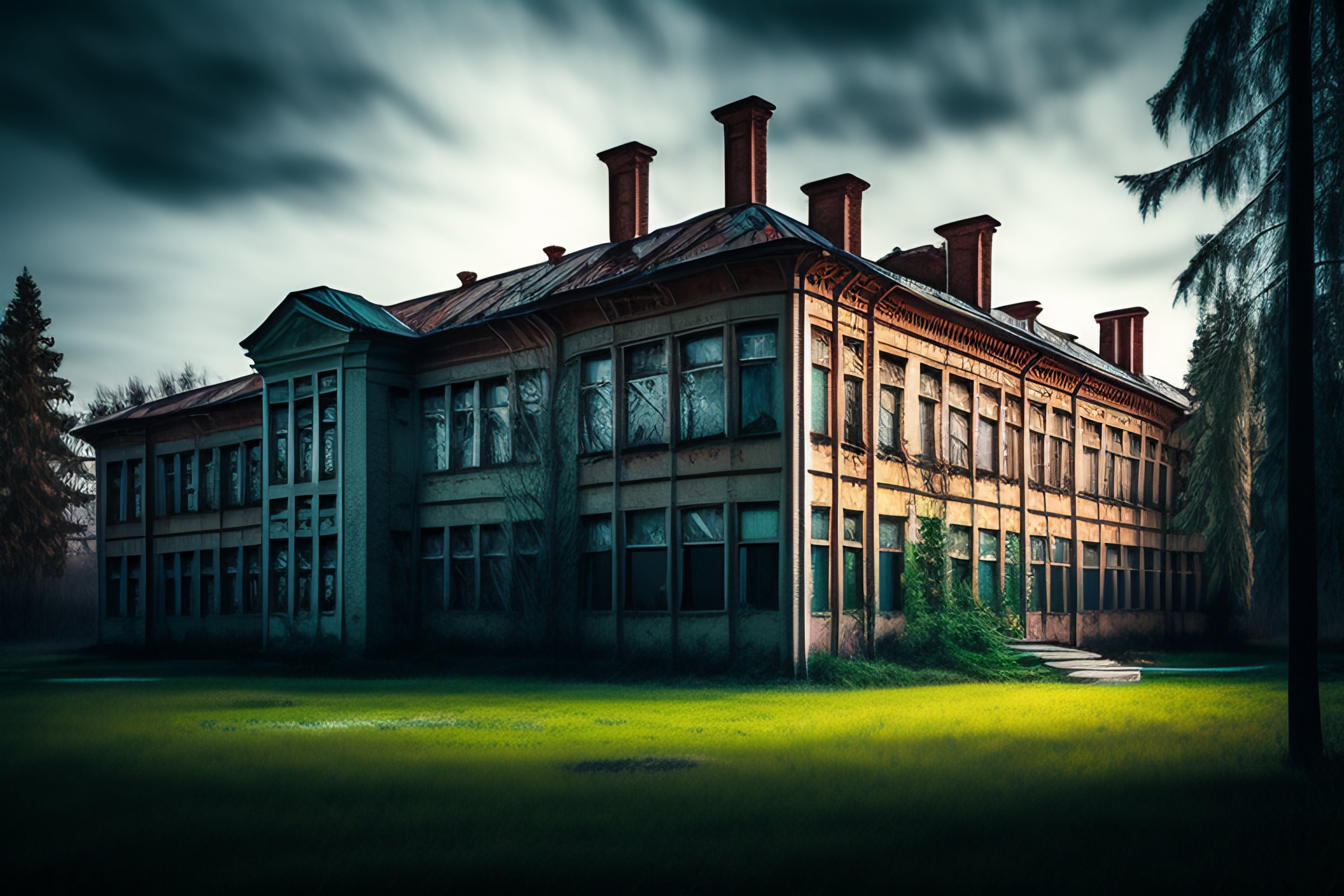 Lexica - Analog style, haunted soviet abandoned psychiatric hospital ...