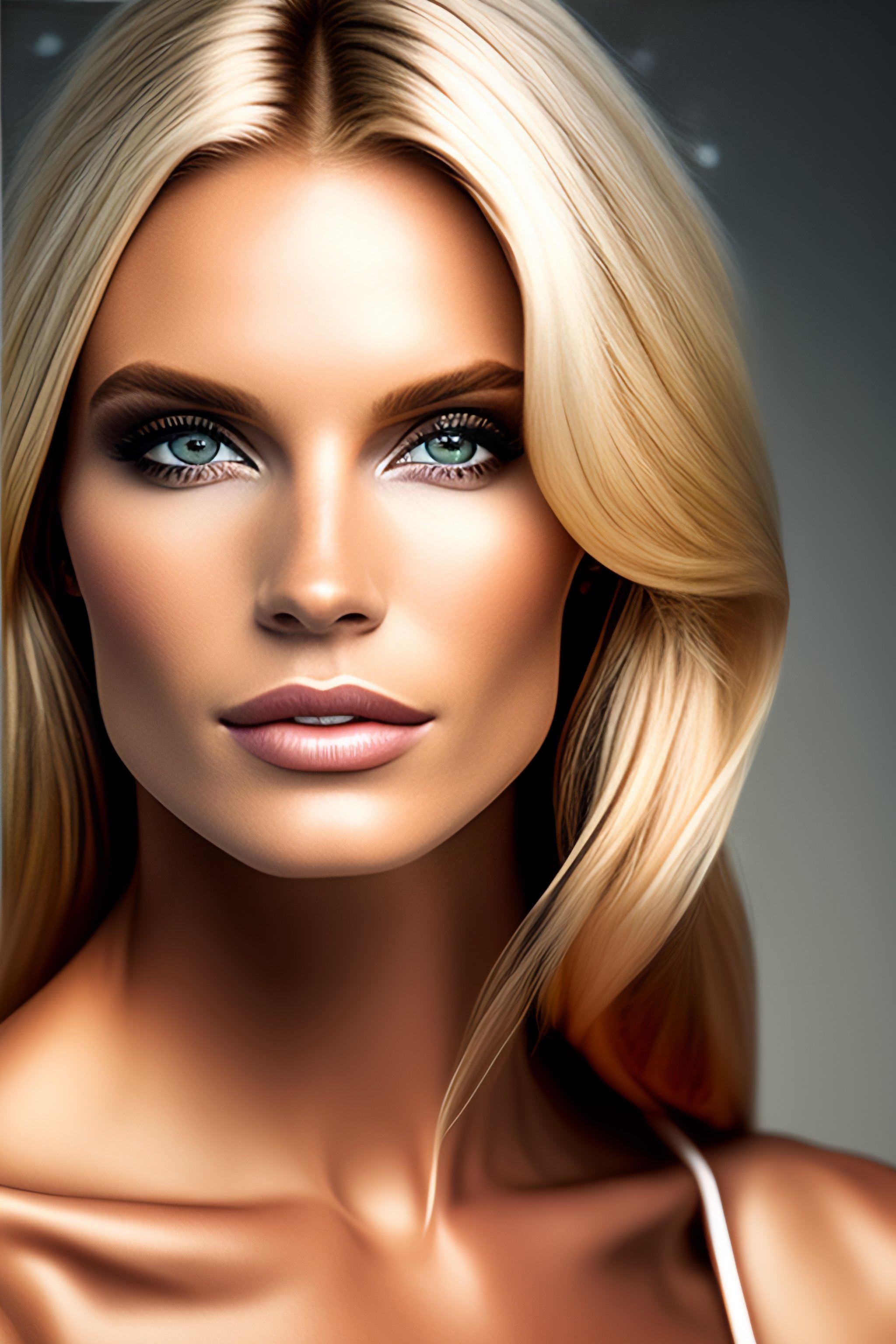 Lexica - Female blond model face shoot