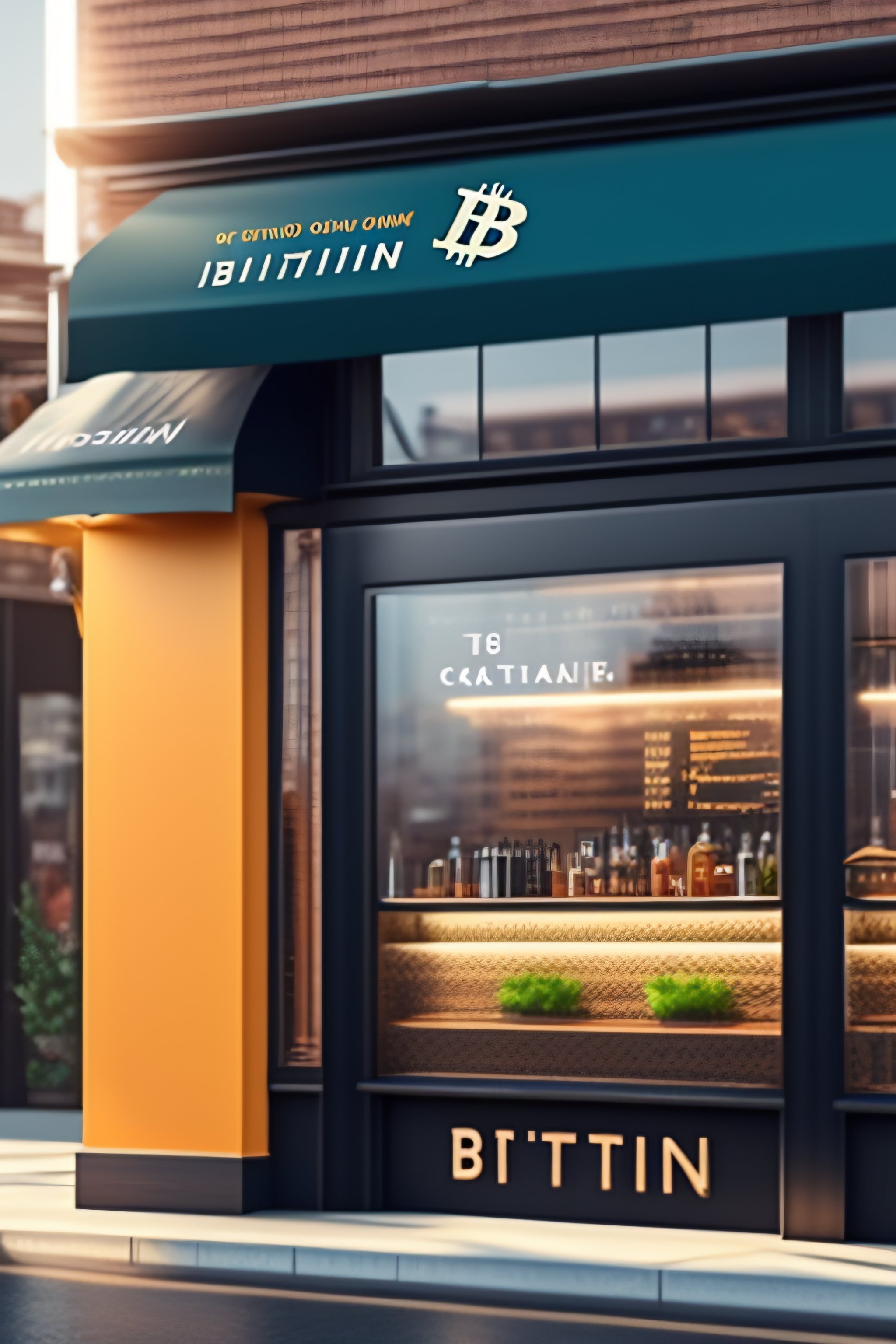 Lexica - Generate a picture of a bustling bitcoin cafe located in a ...